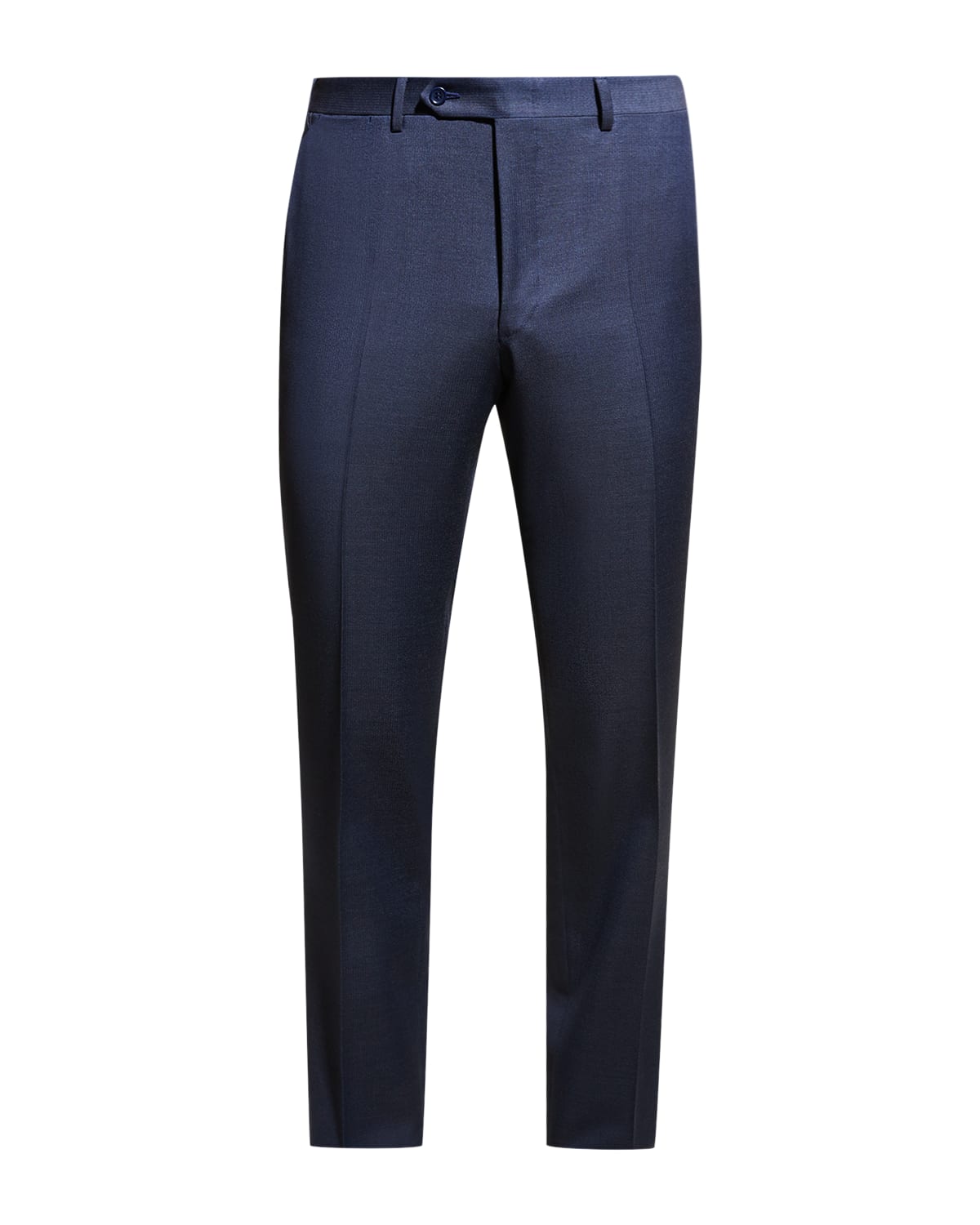 Canali Men's Melange Flat-Front Trousers | Neiman Marcus