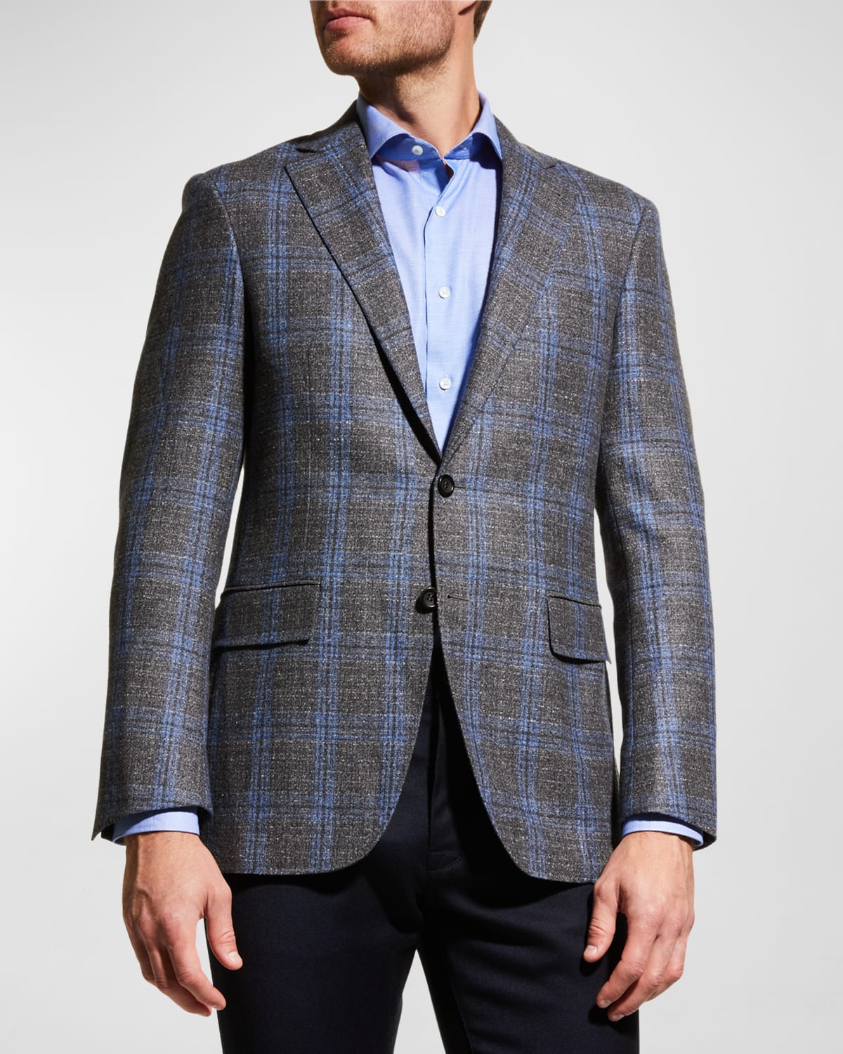 Canali Men's Melange Wool-Blend Sport Jacket | Neiman Marcus