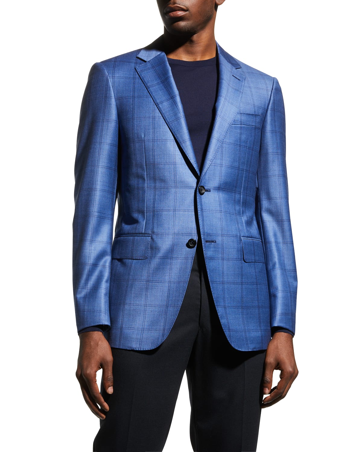 Canali Men's Windowpane Sport Coat | Neiman Marcus