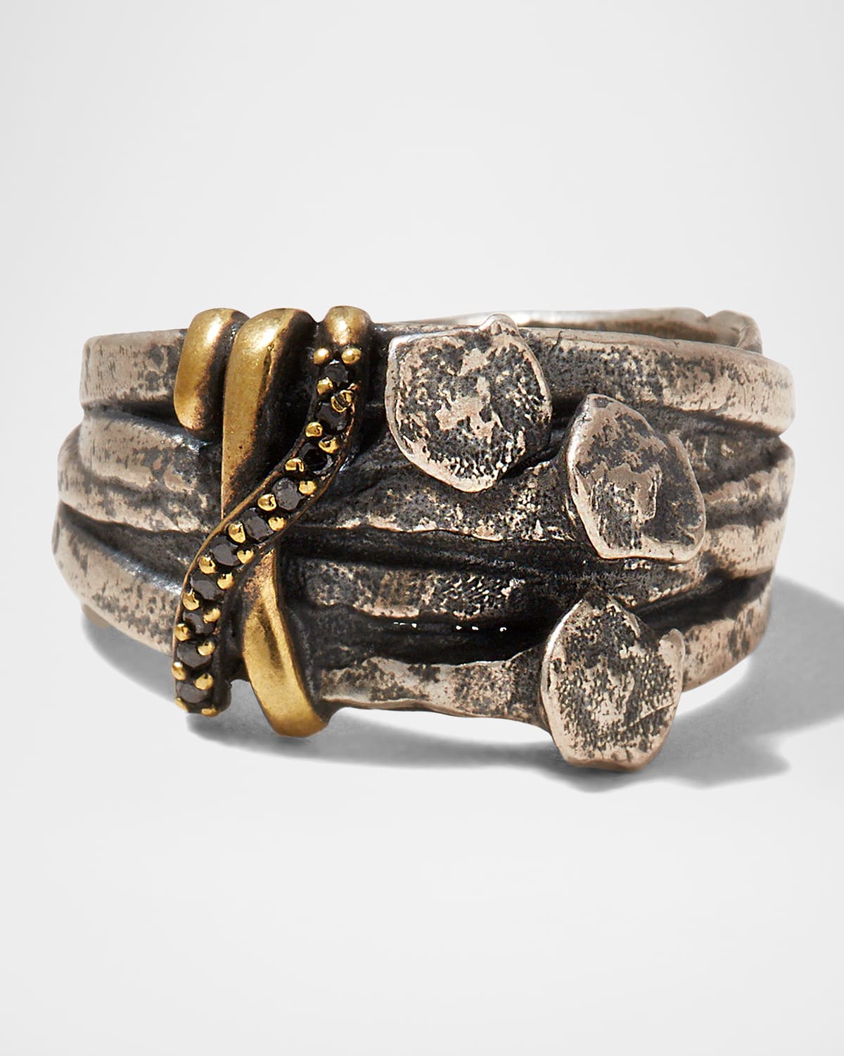 John Varvatos Men's Two-Tone Wrap Band Ring | Neiman Marcus