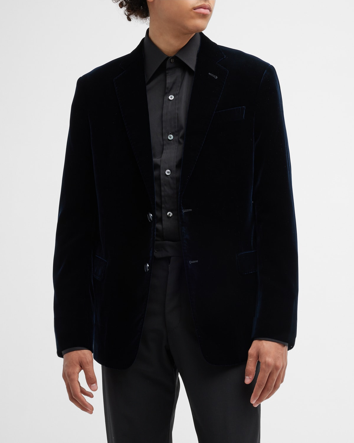 TOM FORD Men's Fluid Velvet Double-Breasted Dinner Jacket | Neiman Marcus