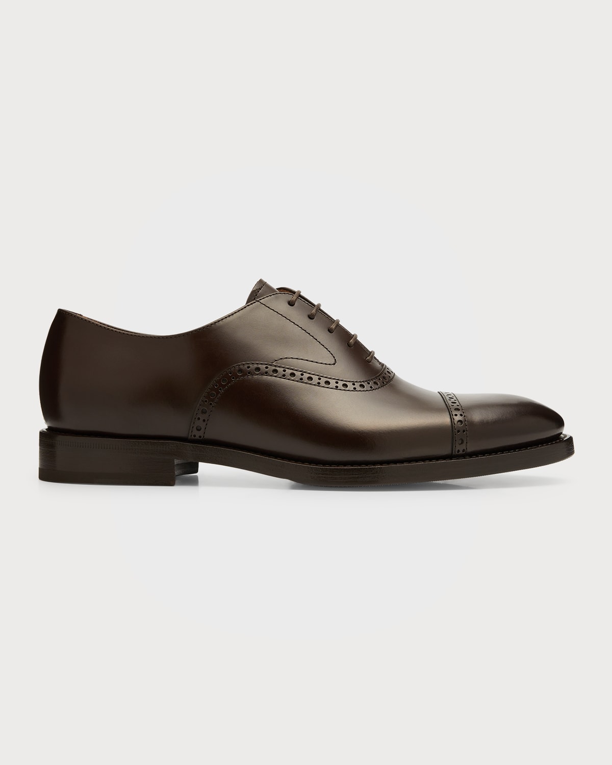 John Lobb Men's Hartland Cap Toe Brogue Leather Oxfords | Neiman Marcus