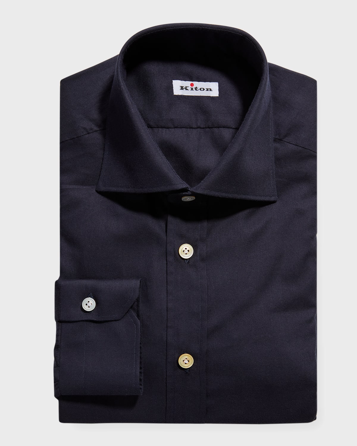Kiton Men's Solid Twill Dress Shirt | Neiman Marcus