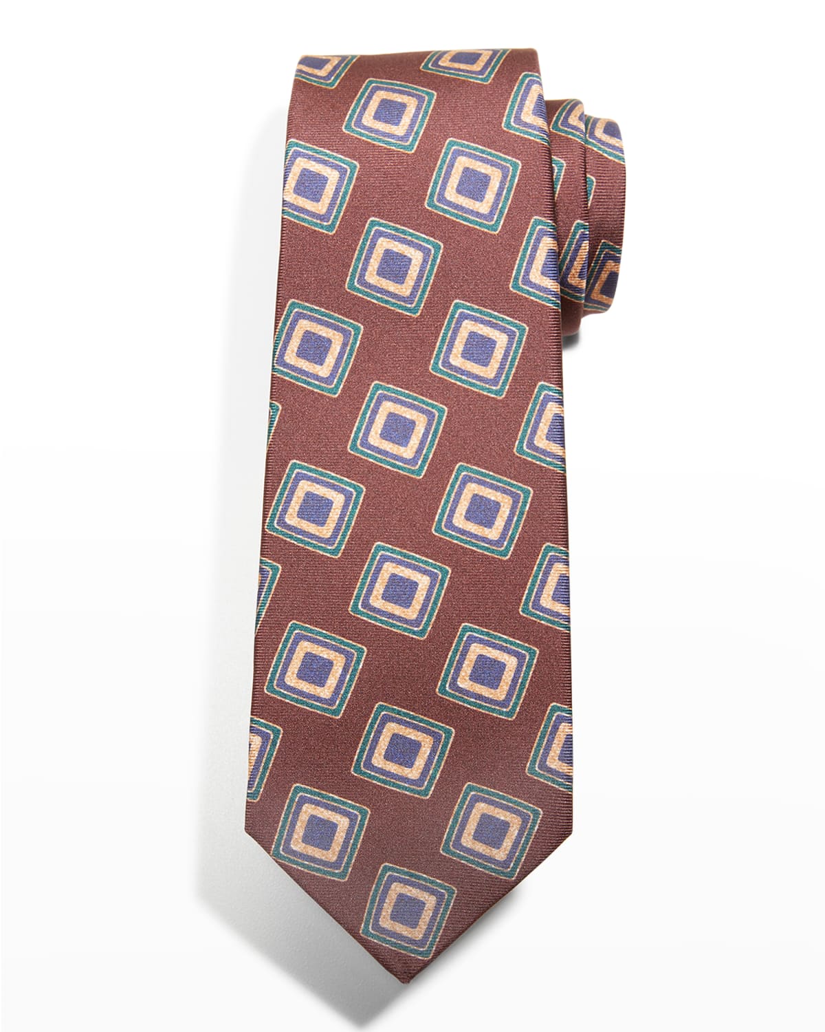 Kiton Men's Tossed Square Silk Tie | Neiman Marcus