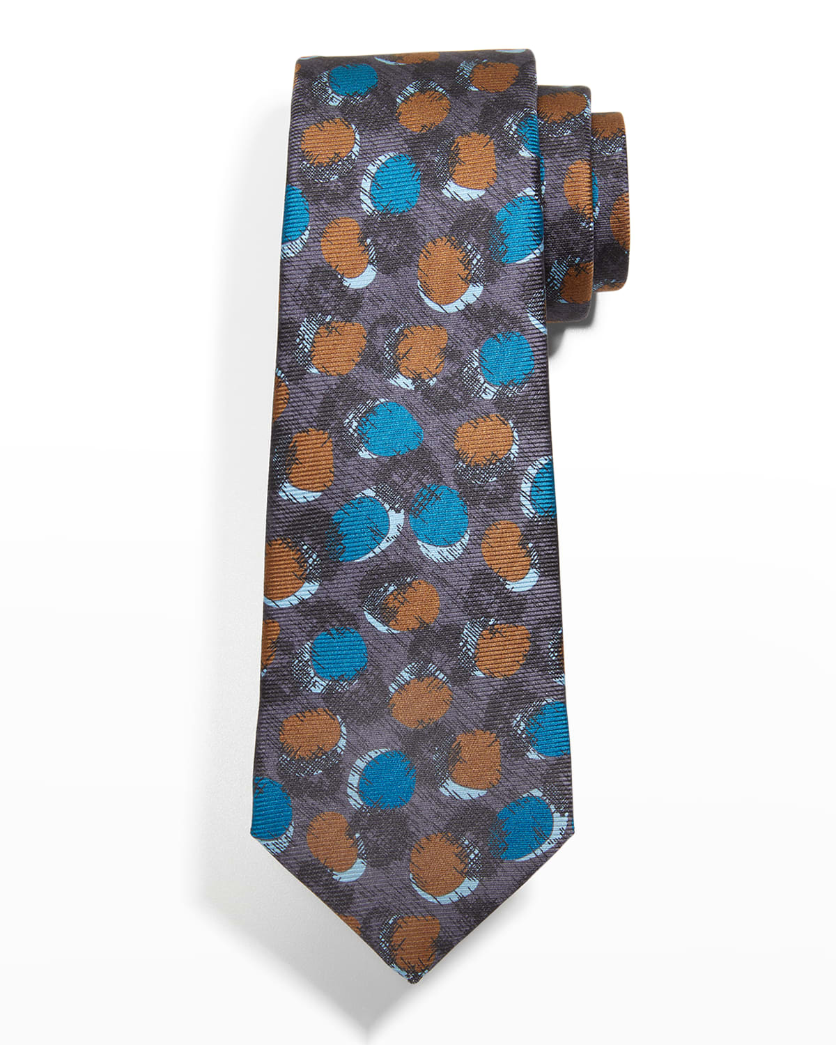 Kiton Men's Silk Medallion-Print Tie | Neiman Marcus
