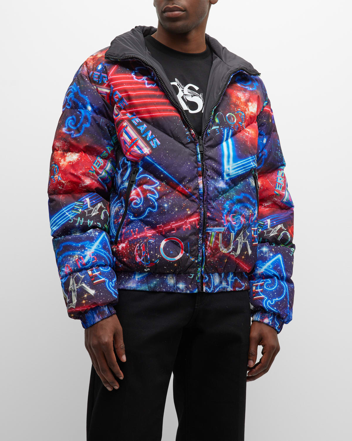 Givenchy Men's 4G Jacquard Puffer Jacket | Neiman Marcus