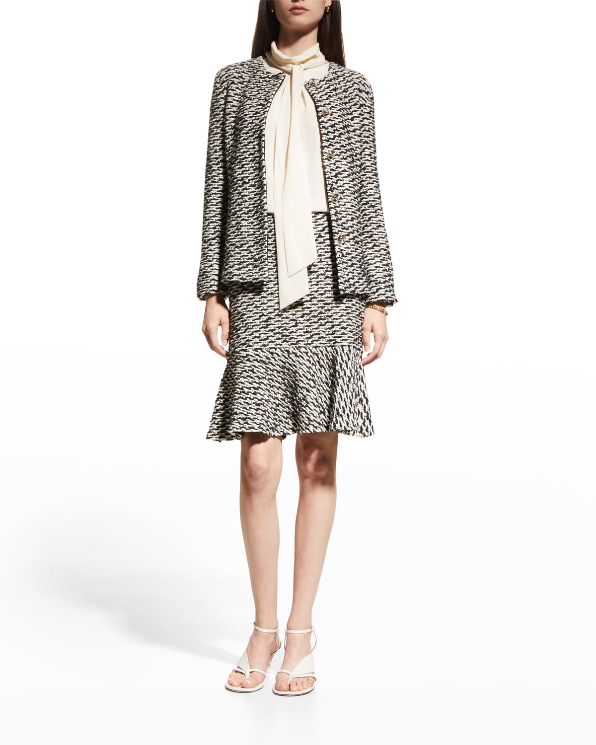 St. John Compact Boucle Knit Skirt | Neiman Marcus
