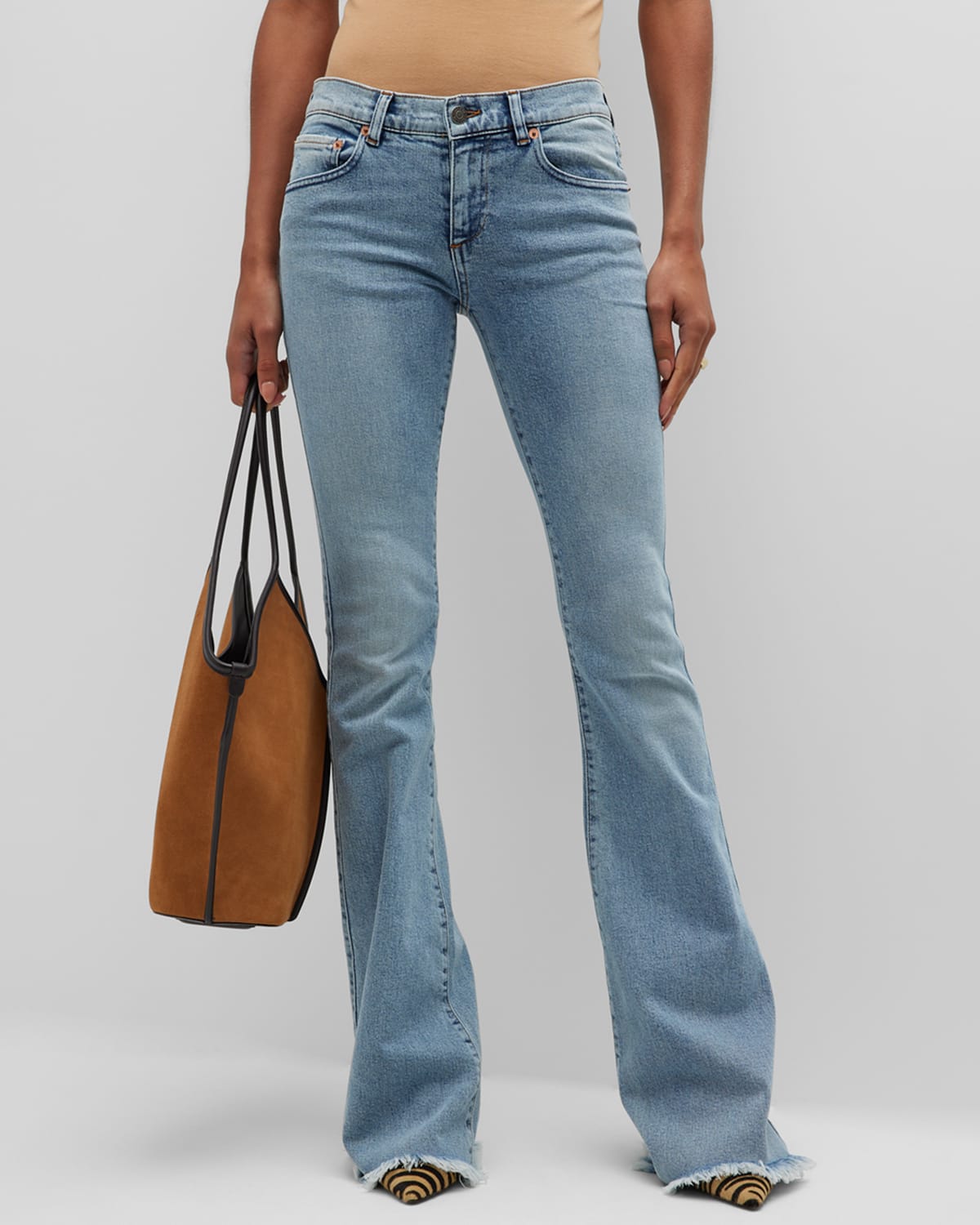 Hudson Faye Ultra High-Rise Flared Jeans | Neiman Marcus