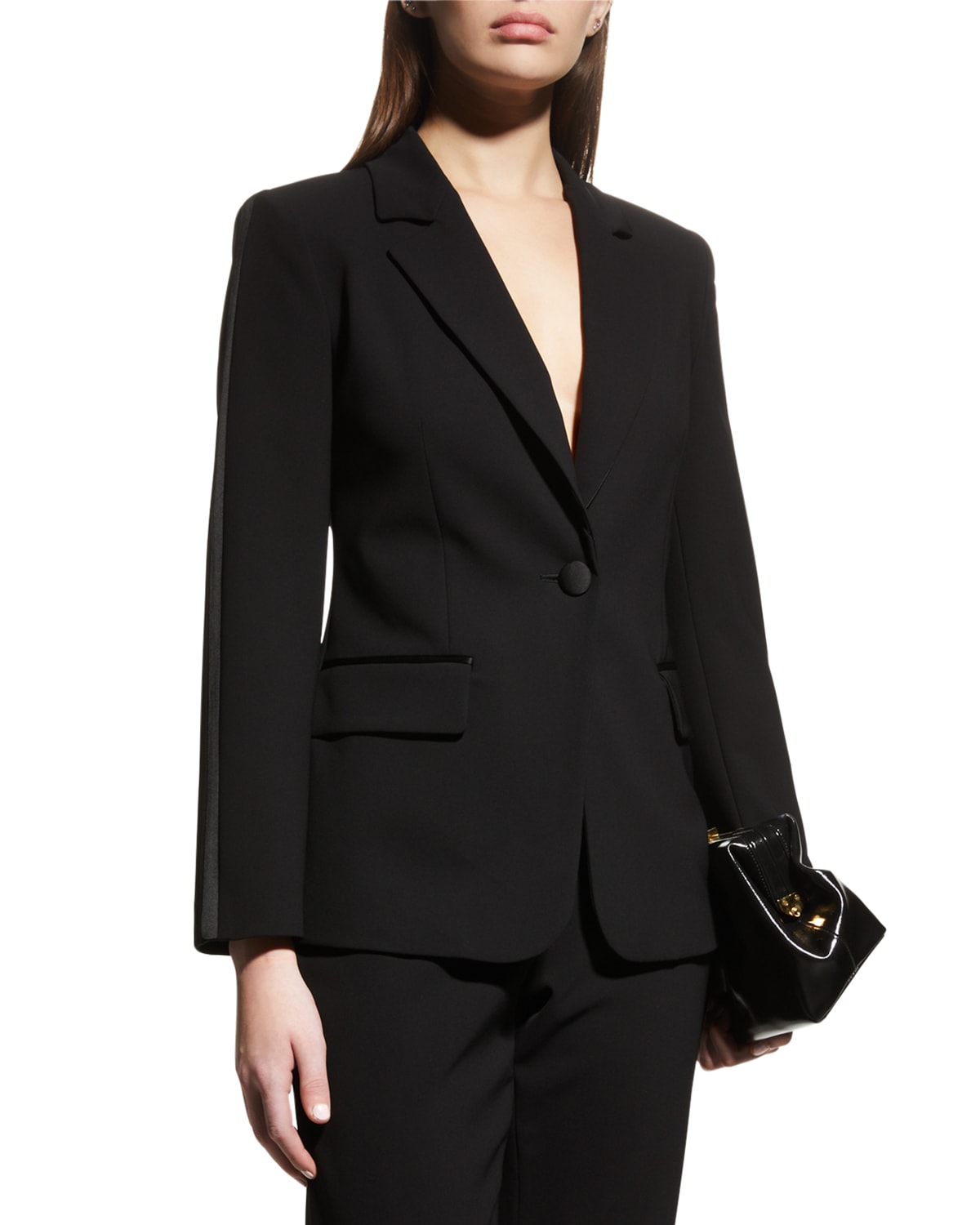 Emporio Armani Peak-Lapel Single-Button Blazer | Neiman Marcus
