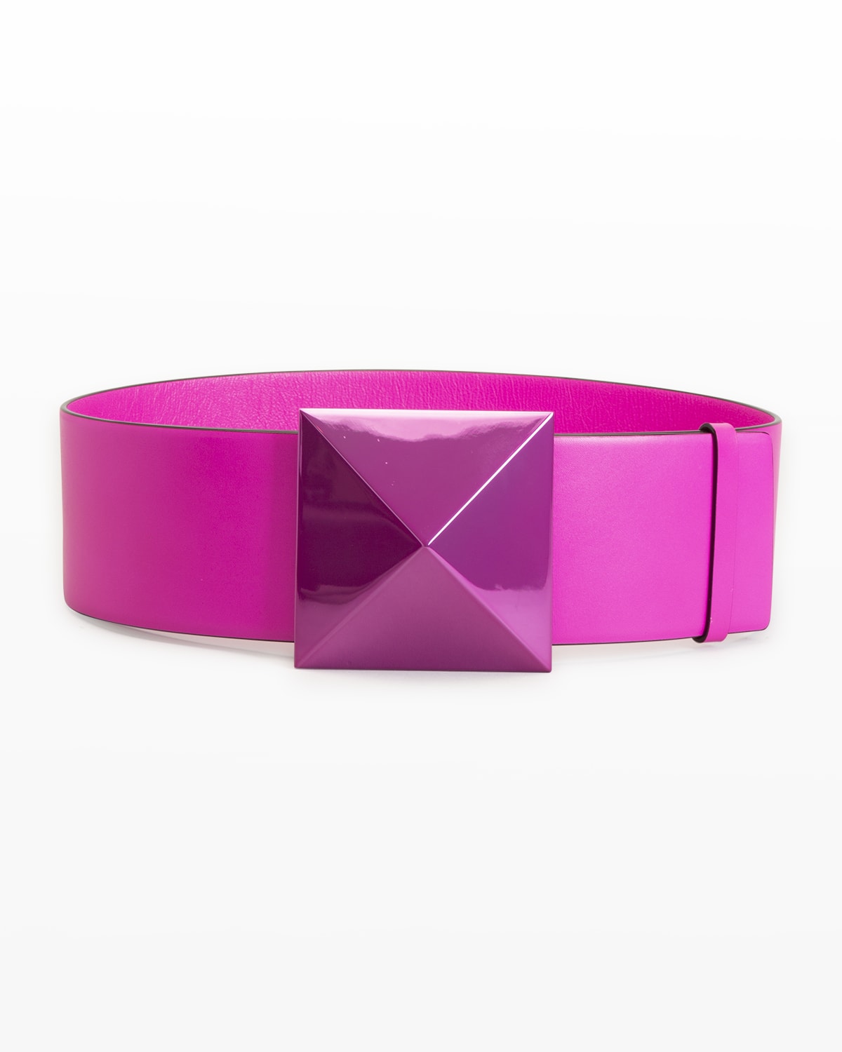 Valentino Garavani V Logo Wide Patent Leather Belt | Neiman Marcus