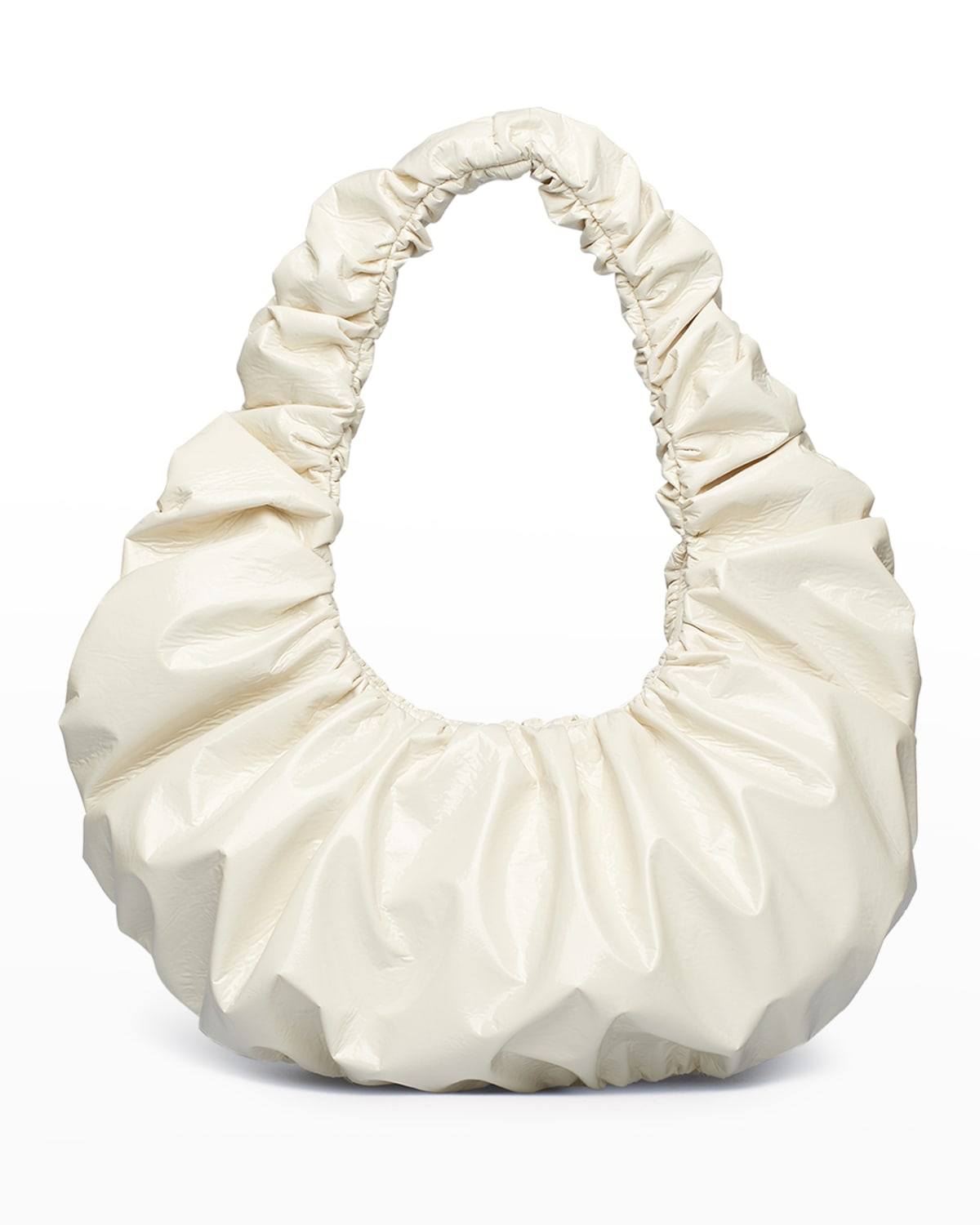 Nanushka Anja Ruched Satin Shoulder Bag | Neiman Marcus