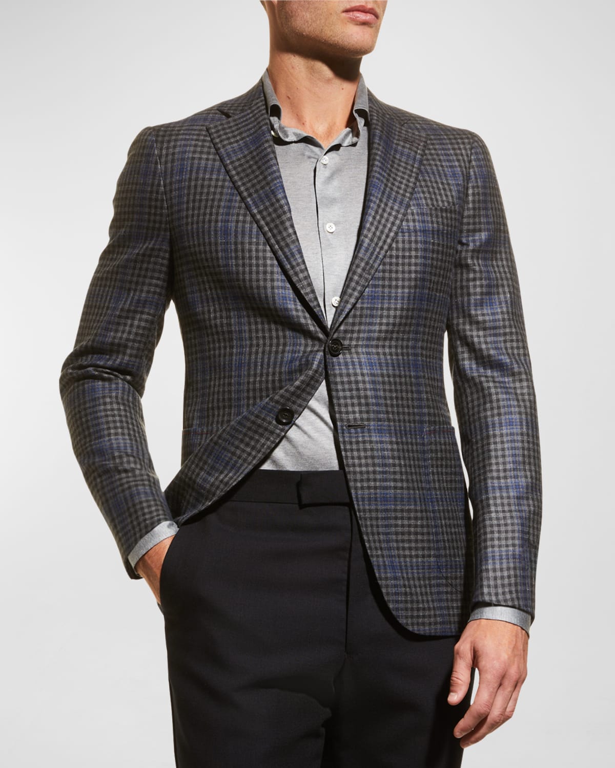 Isaia Men's Check Sport Coat | Neiman Marcus