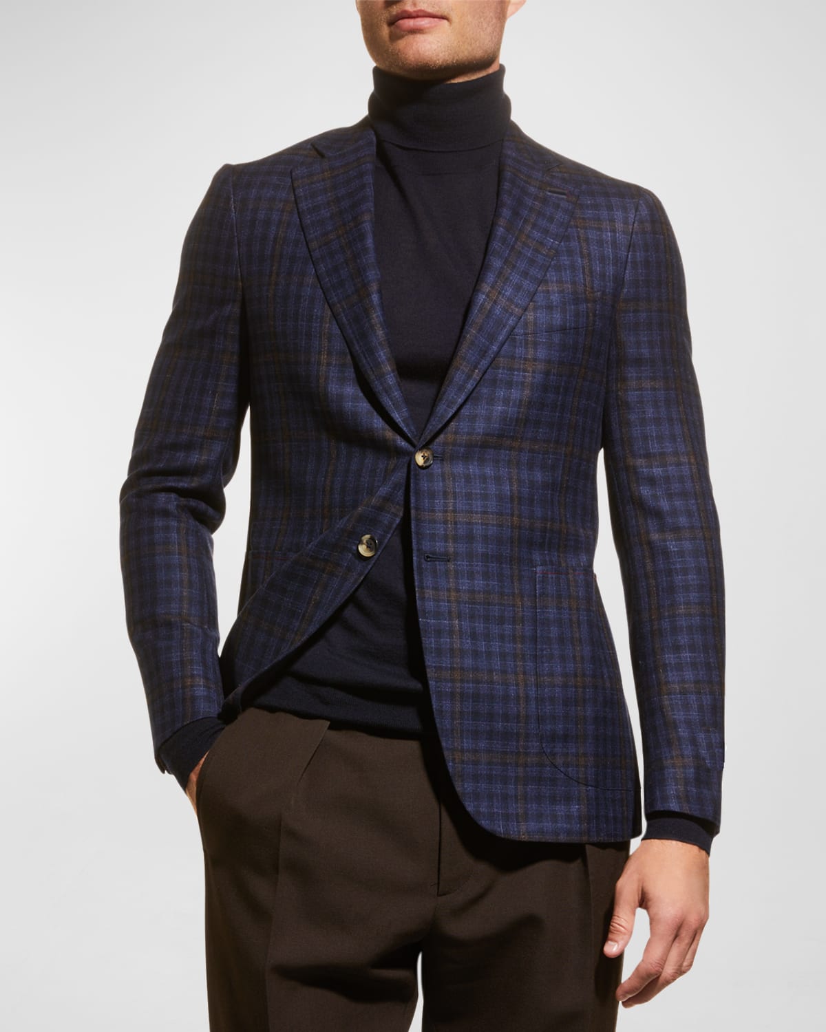 Boglioli Men's Seersucker Check Sport Jacket | Neiman Marcus