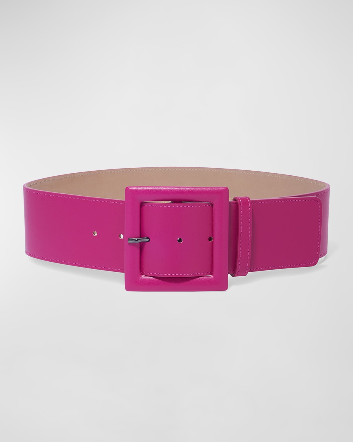 Carolina Herrera Floral-Print Square-Buckle Classic Wide Belt | Neiman ...