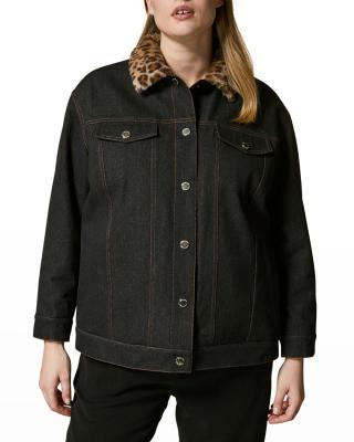Emporio Armani Denim Shimmer Pinstripe Jacket | Neiman Marcus