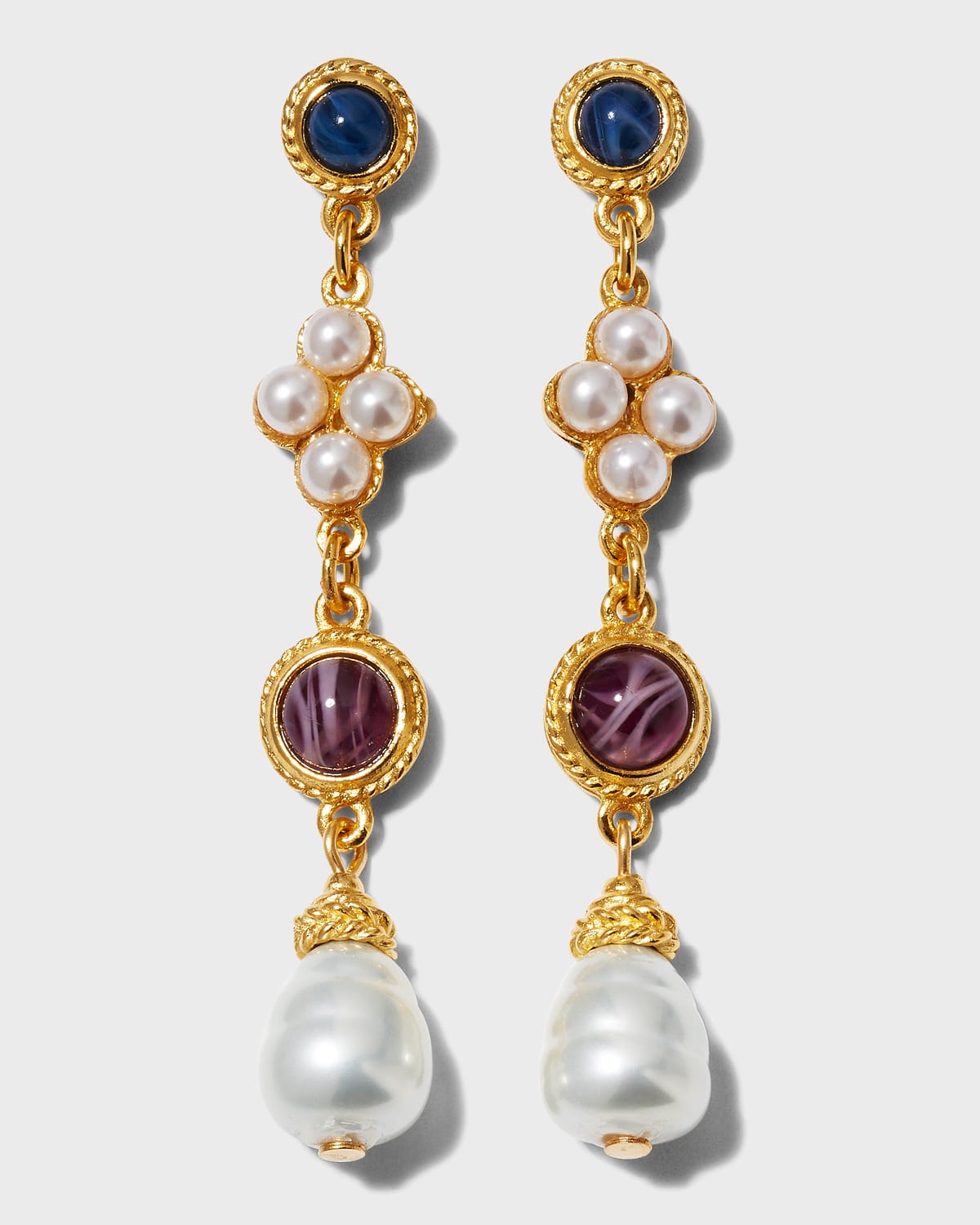 Ben-Amun Multi-Stone and Shape Post Earrings | Neiman Marcus