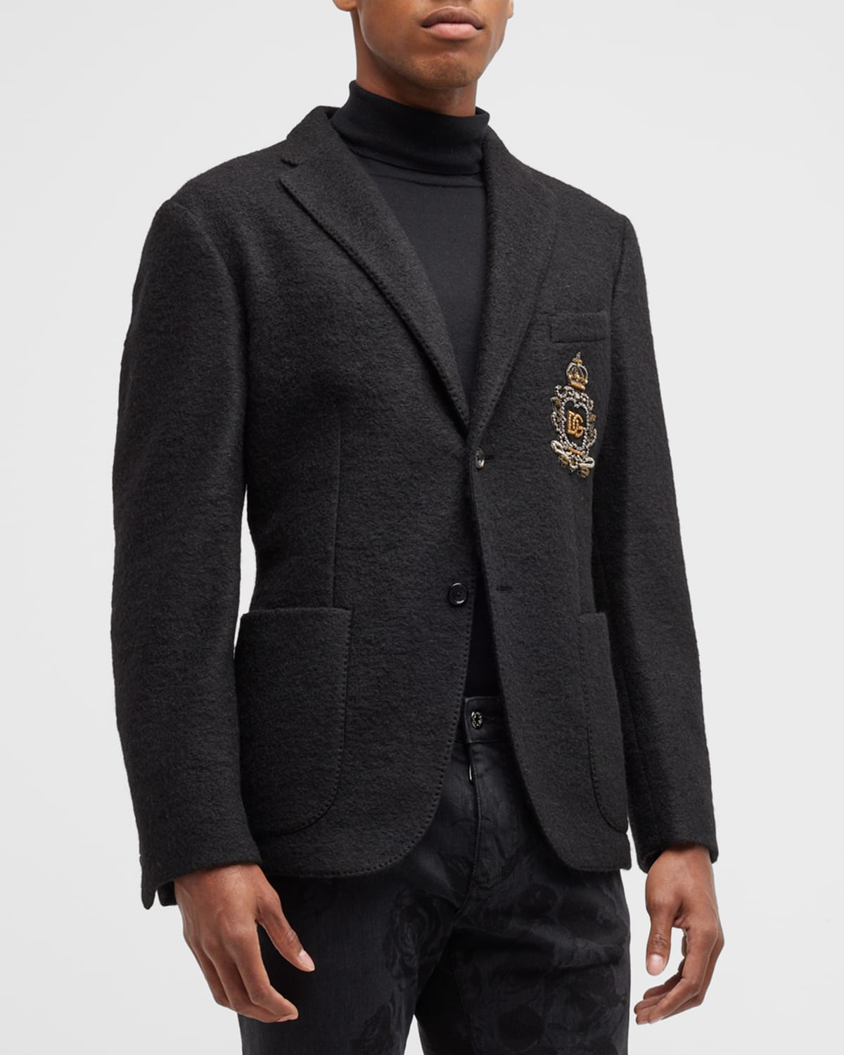 Dolceandgabbana Mens Dg Monogram Jacquard Tuxedo Jacket Neiman Marcus