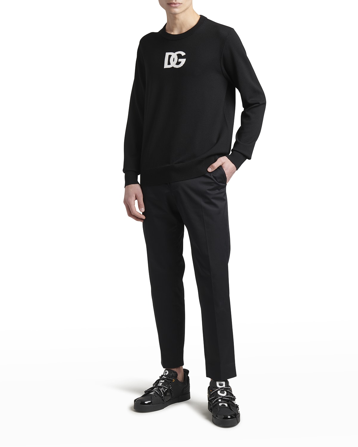 Dolce&Gabbana DG Logo Wool Vest | Neiman Marcus