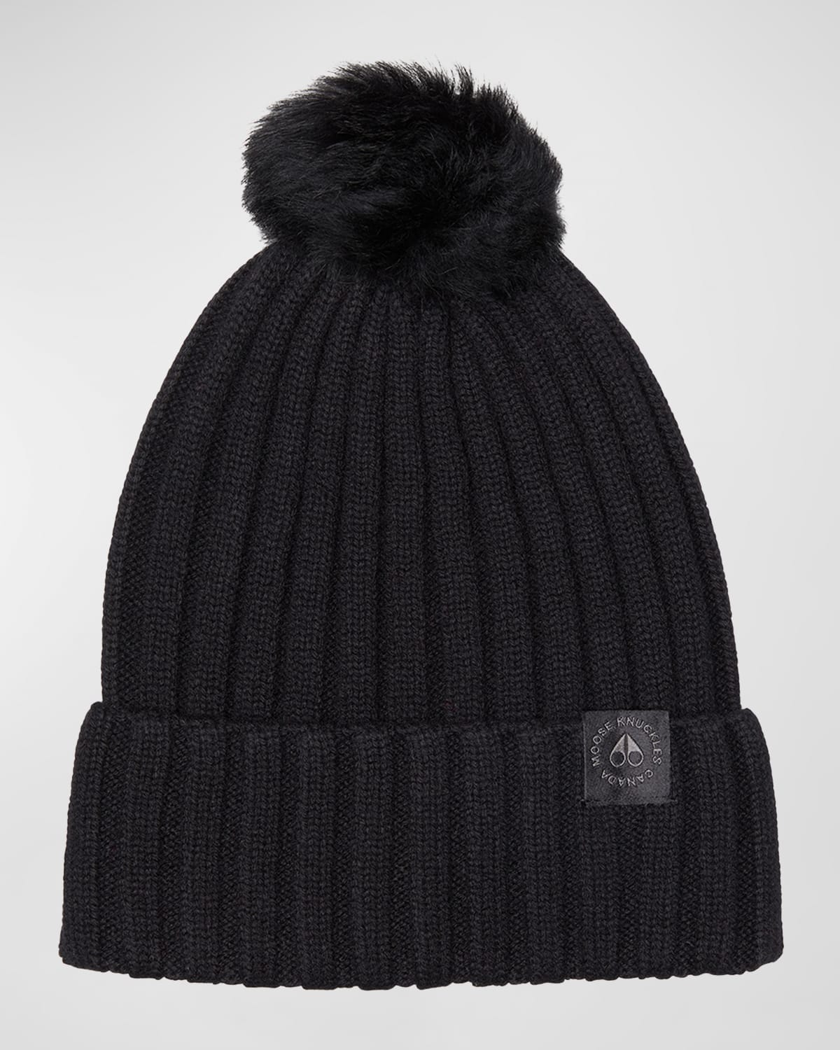 UGG Curly Shearling Beanie w/ Logo | Neiman Marcus