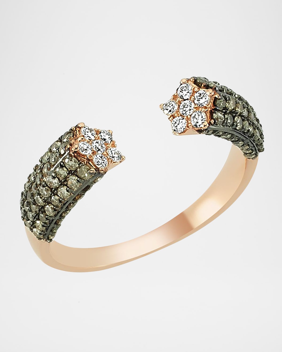 LAGOS Two Tone Diamond Caviar Oval Link Ring | Neiman Marcus