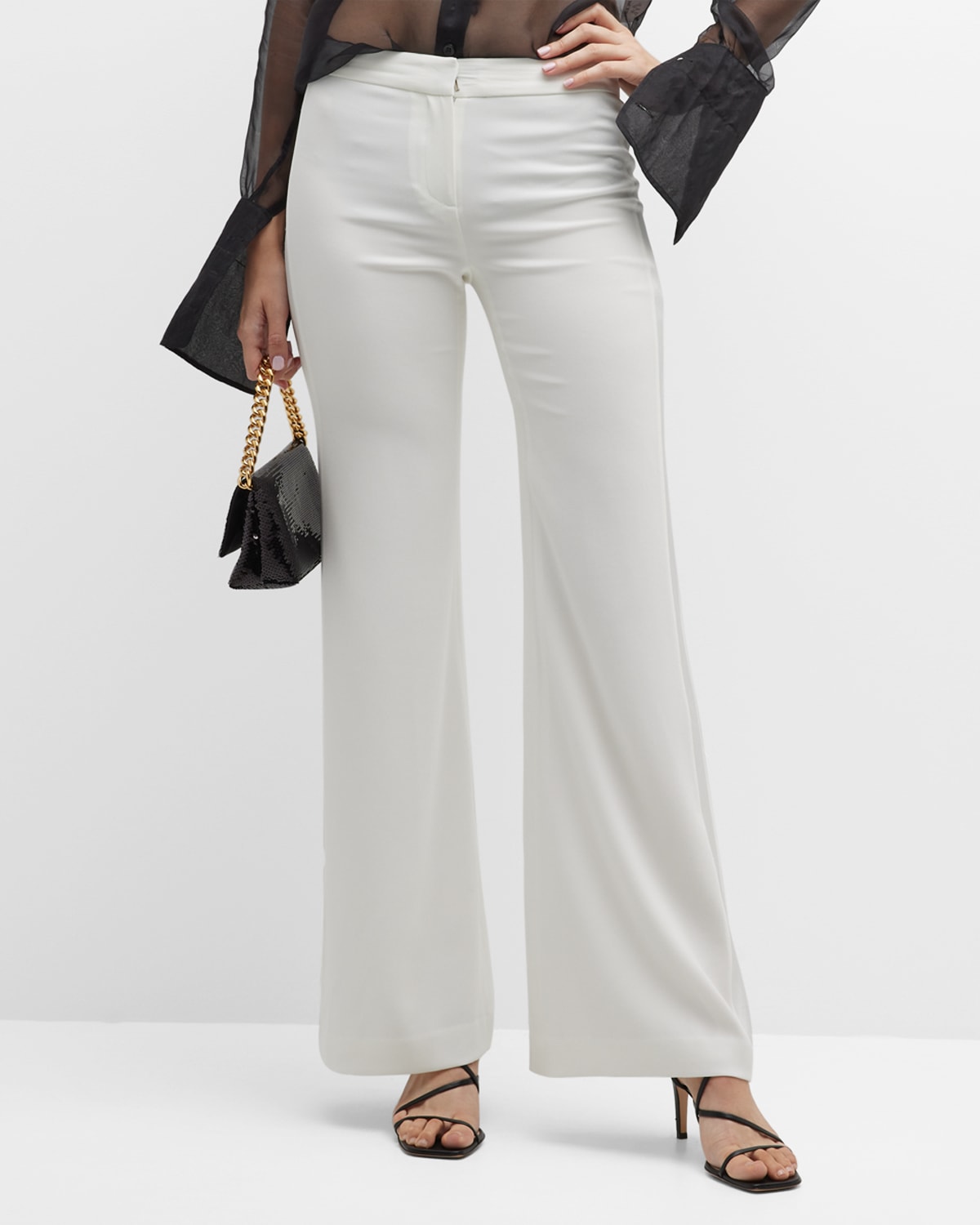 CALLAS Milano Jules Low-Rise Stretch Flare Pants | Neiman Marcus