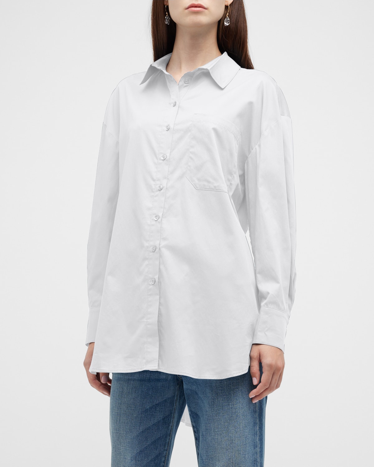 Harshman Plus Size Vivant Oversized Button Down Tunic Neiman Marcus