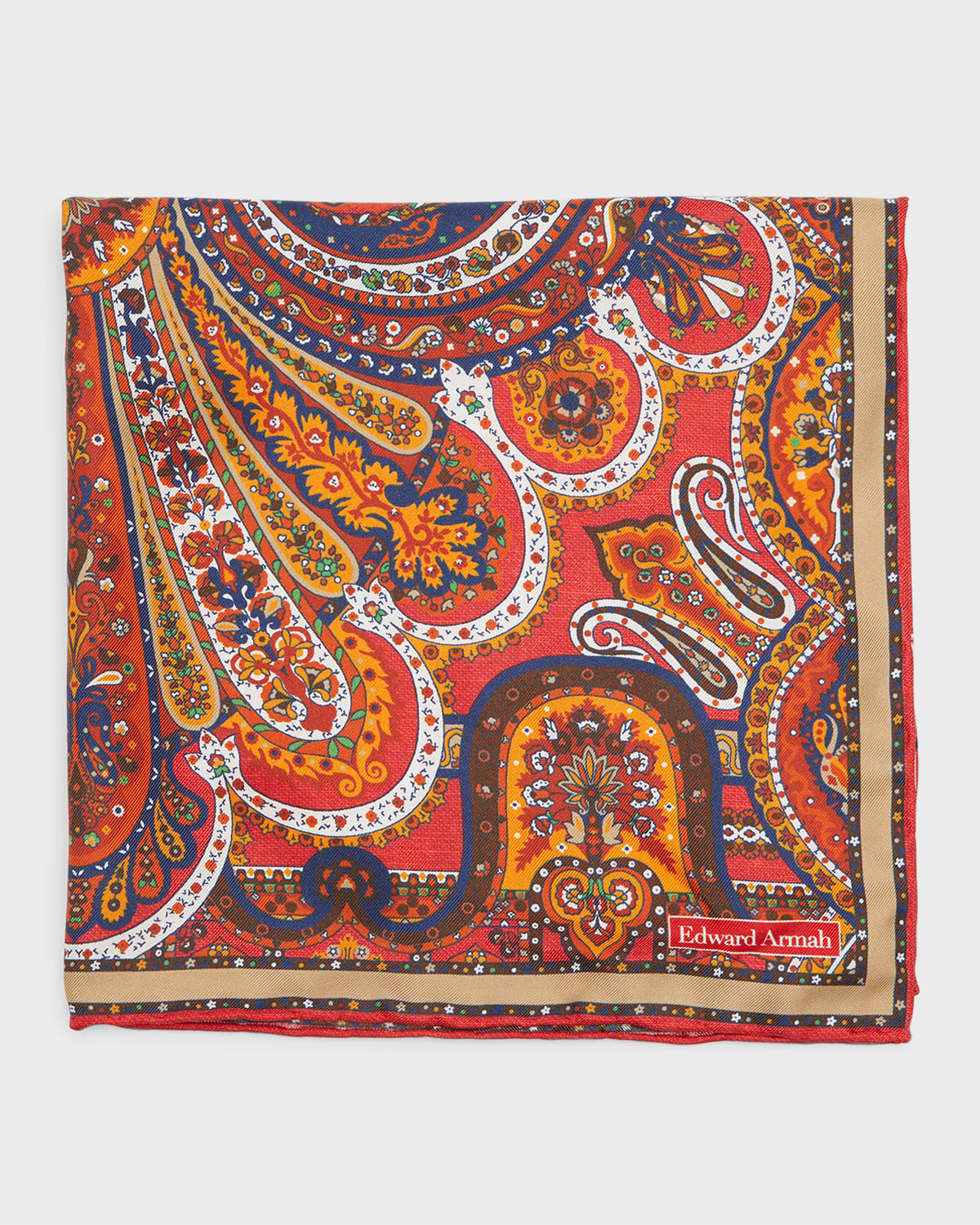 Eton Men's Floral-Print Silk Pocket Square | Neiman Marcus