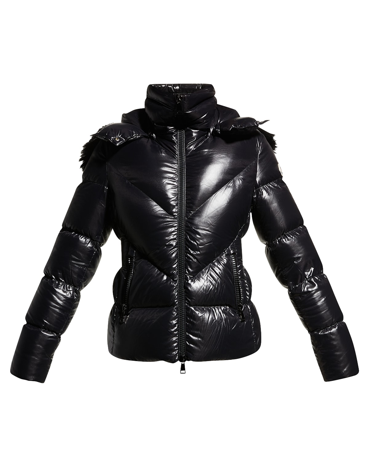 NOIZE Coco Patent Cropped Puffer Jacket | Neiman Marcus