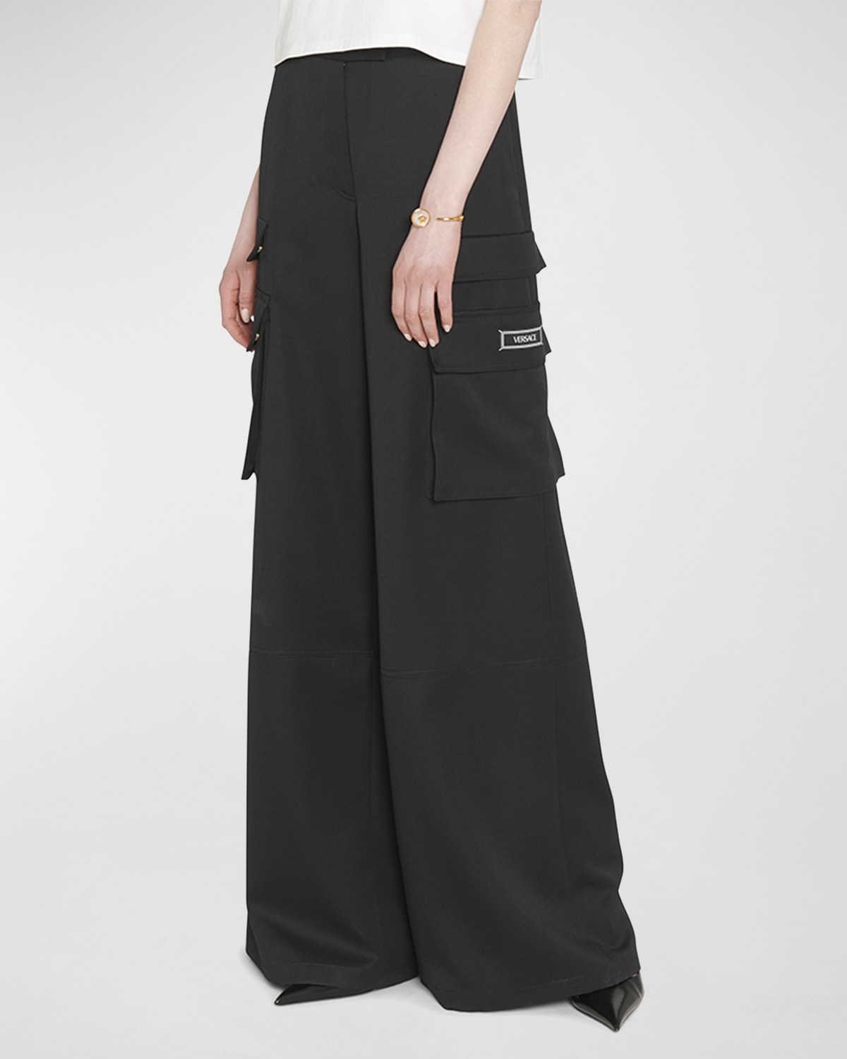 Vince Wide-Leg Cotton Cargo Pants | Neiman Marcus