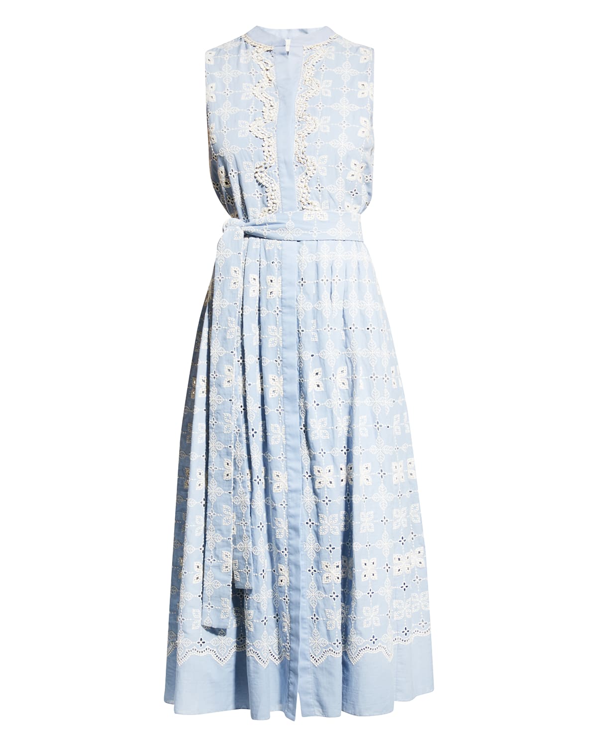 Rails Lucille Eyelet-Embroidered Midi Dress | Neiman Marcus