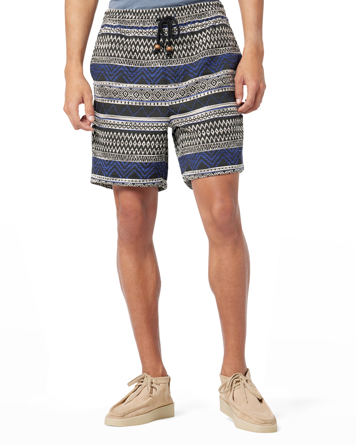 Vince Men's Striped Hemp Shorts | Neiman Marcus