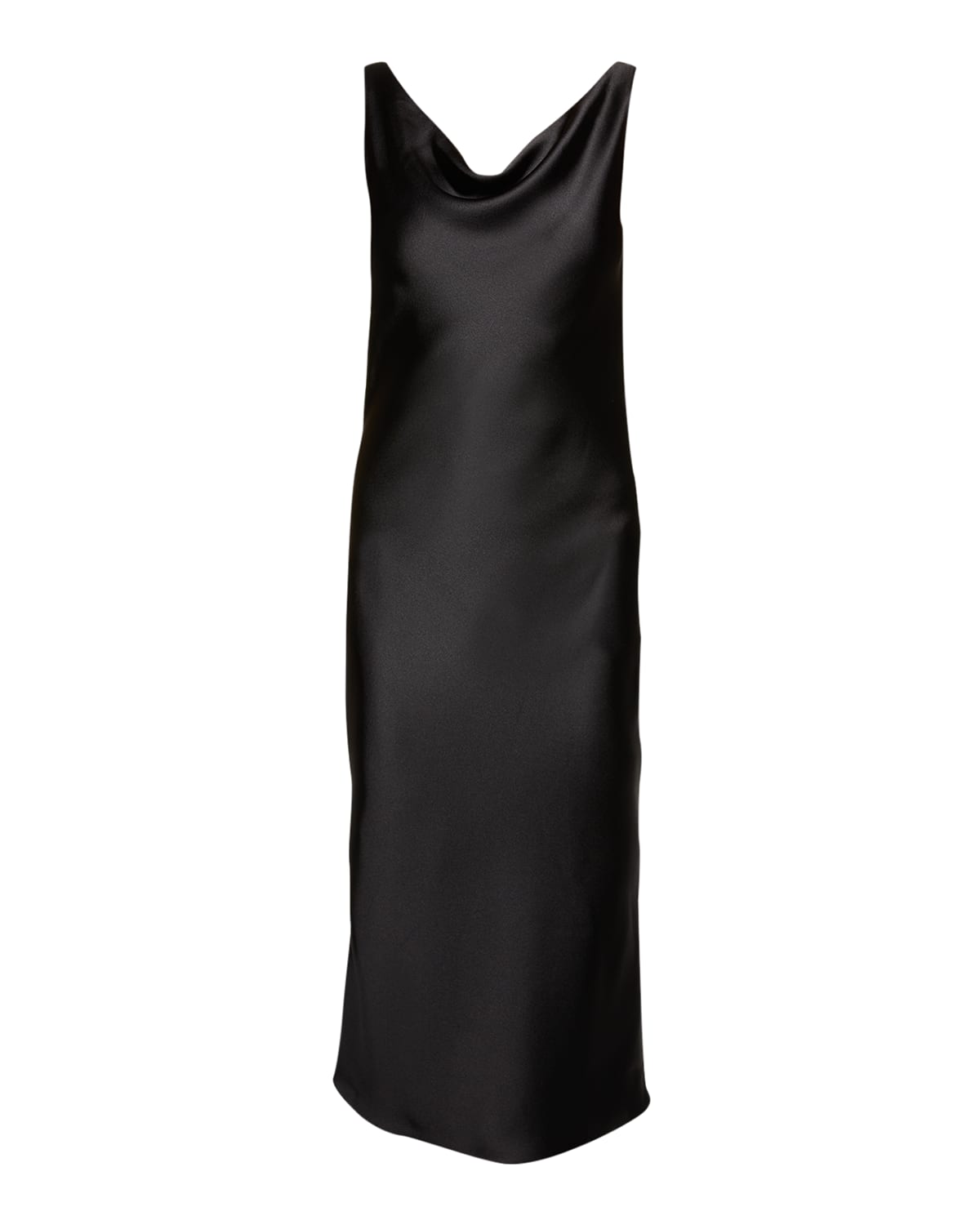 Norma Kamali Maria Cowl-Neck Satin Mini Dress | Neiman Marcus