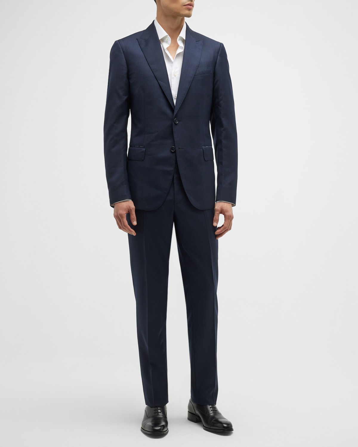 Brioni Men's Chalk Stripe Wool Suit | Neiman Marcus