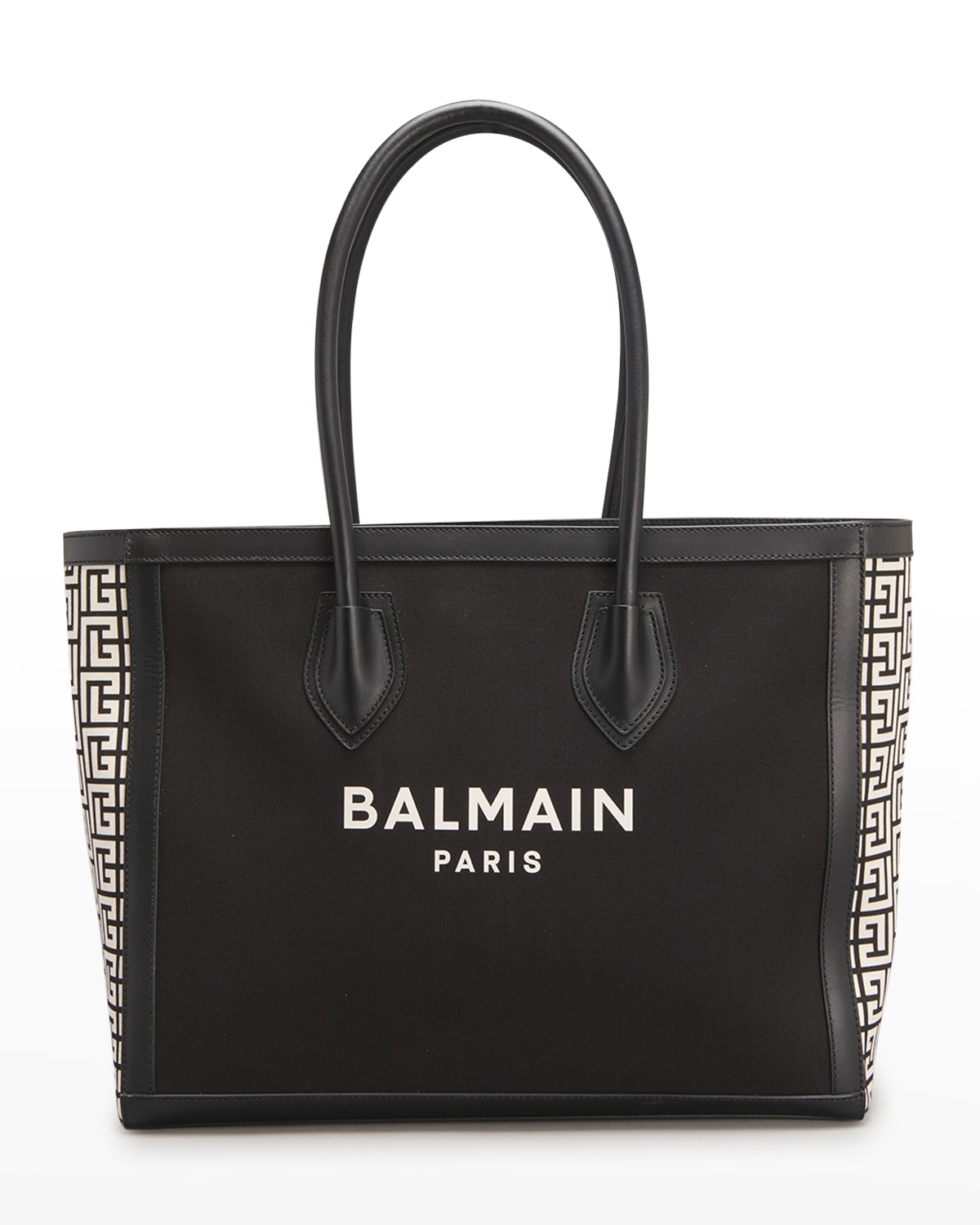 Balmain B Army Monogram-Print Canvas Shoulder Bag | Neiman Marcus