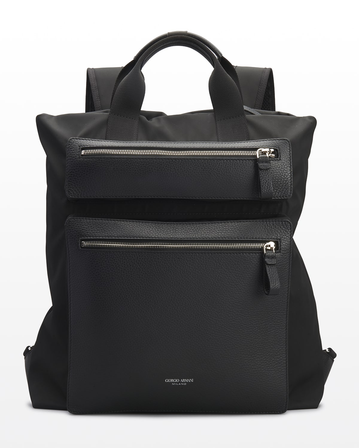 Giorgio Armani Men's Nylon & Leather Backpack | Neiman Marcus