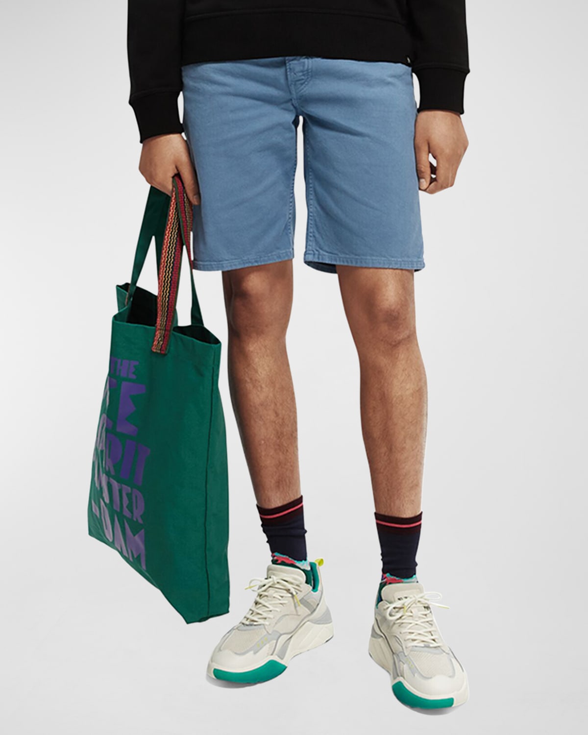 Sid Mashburn Men's Garment-Dyed Flat Front Shorts | Neiman Marcus