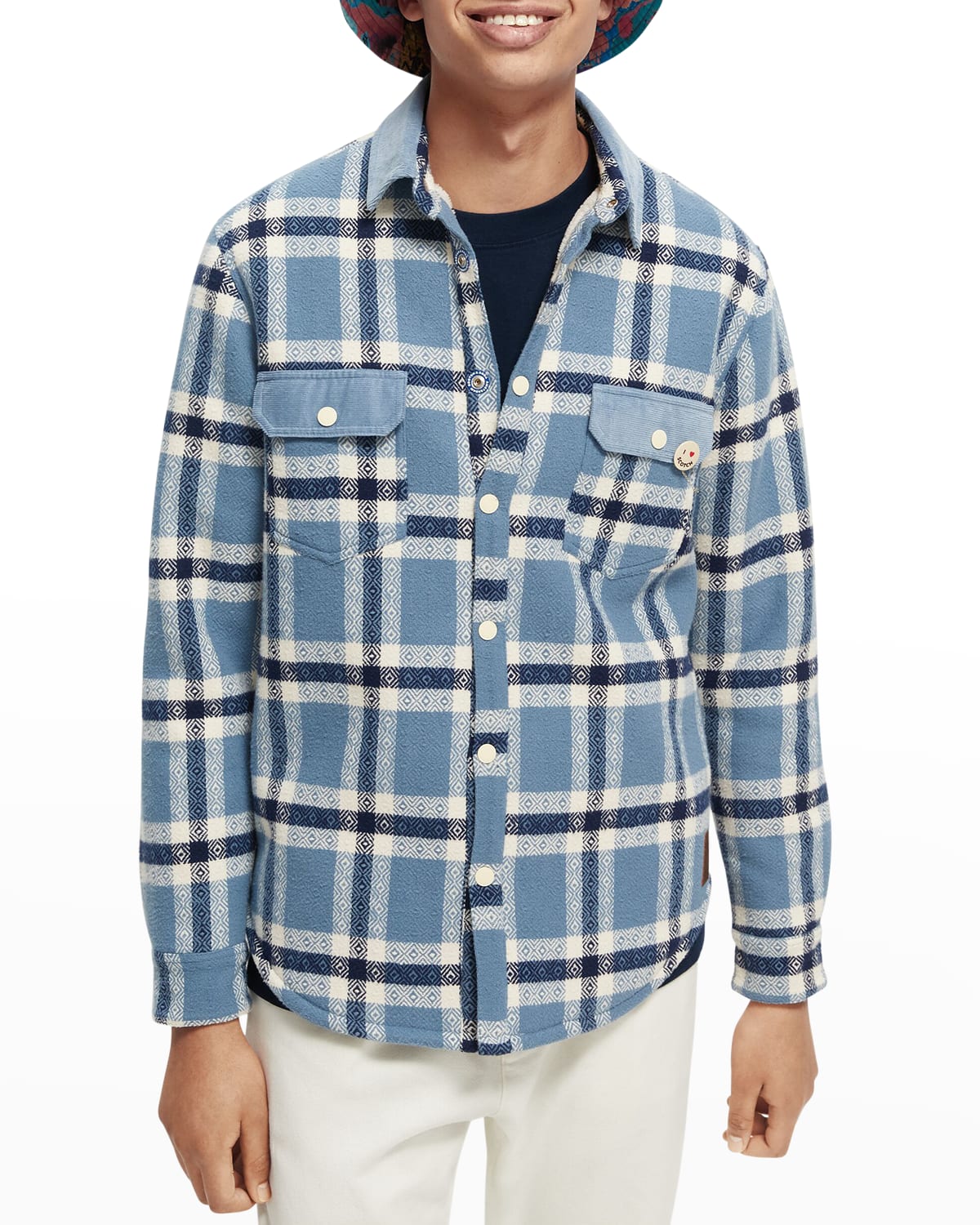 Rag & Bone Men's Dane Quilted Flannel Overshirt | Neiman Marcus