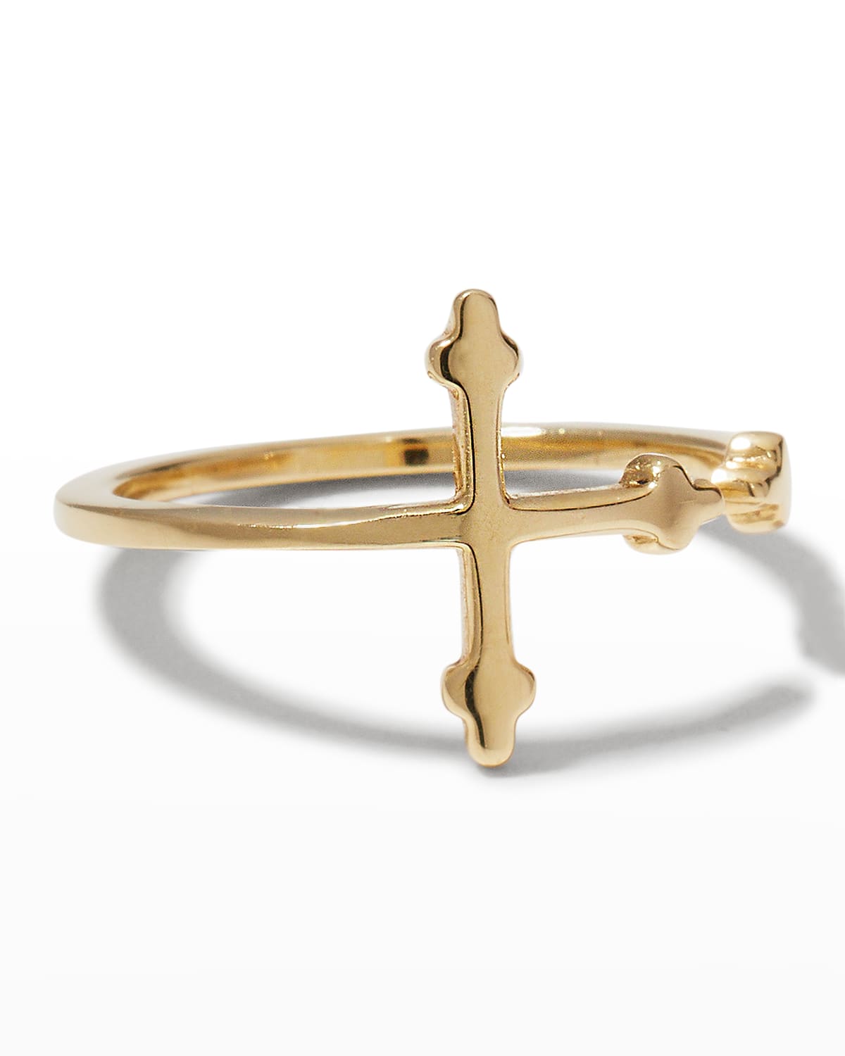 DRU. Black Diamond Cross Your Fingers Ring | Neiman Marcus