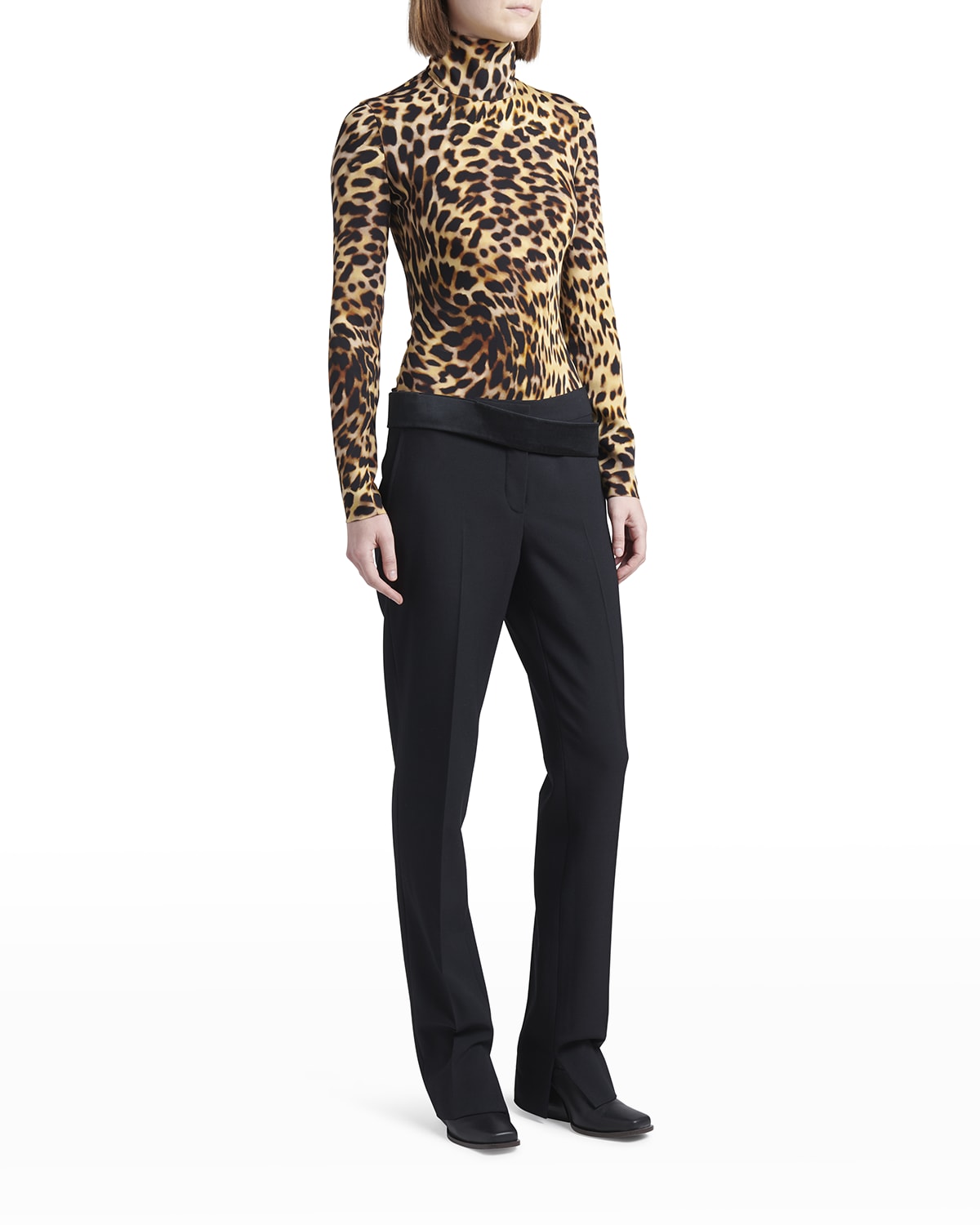 Stella McCartney Wave Knit Henley Sweater | Neiman Marcus