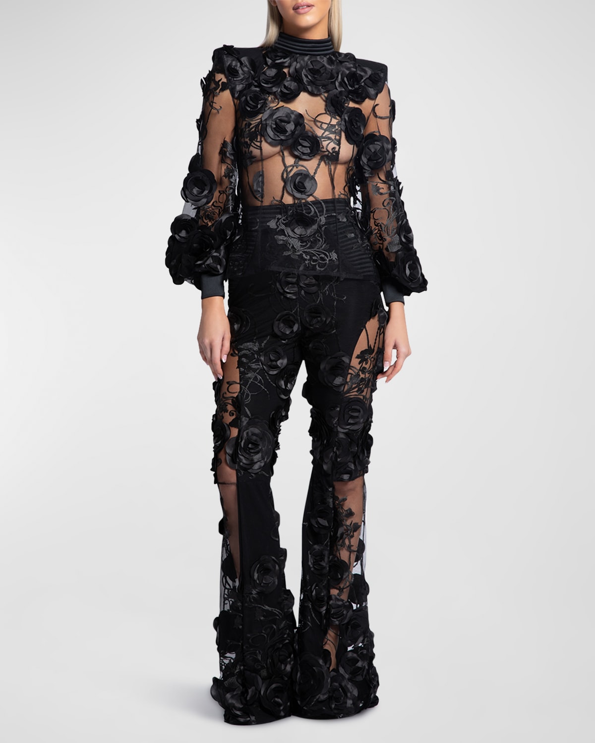 ZHIVAGO The Verdict Sheer Floral Mesh Jacket | Neiman Marcus