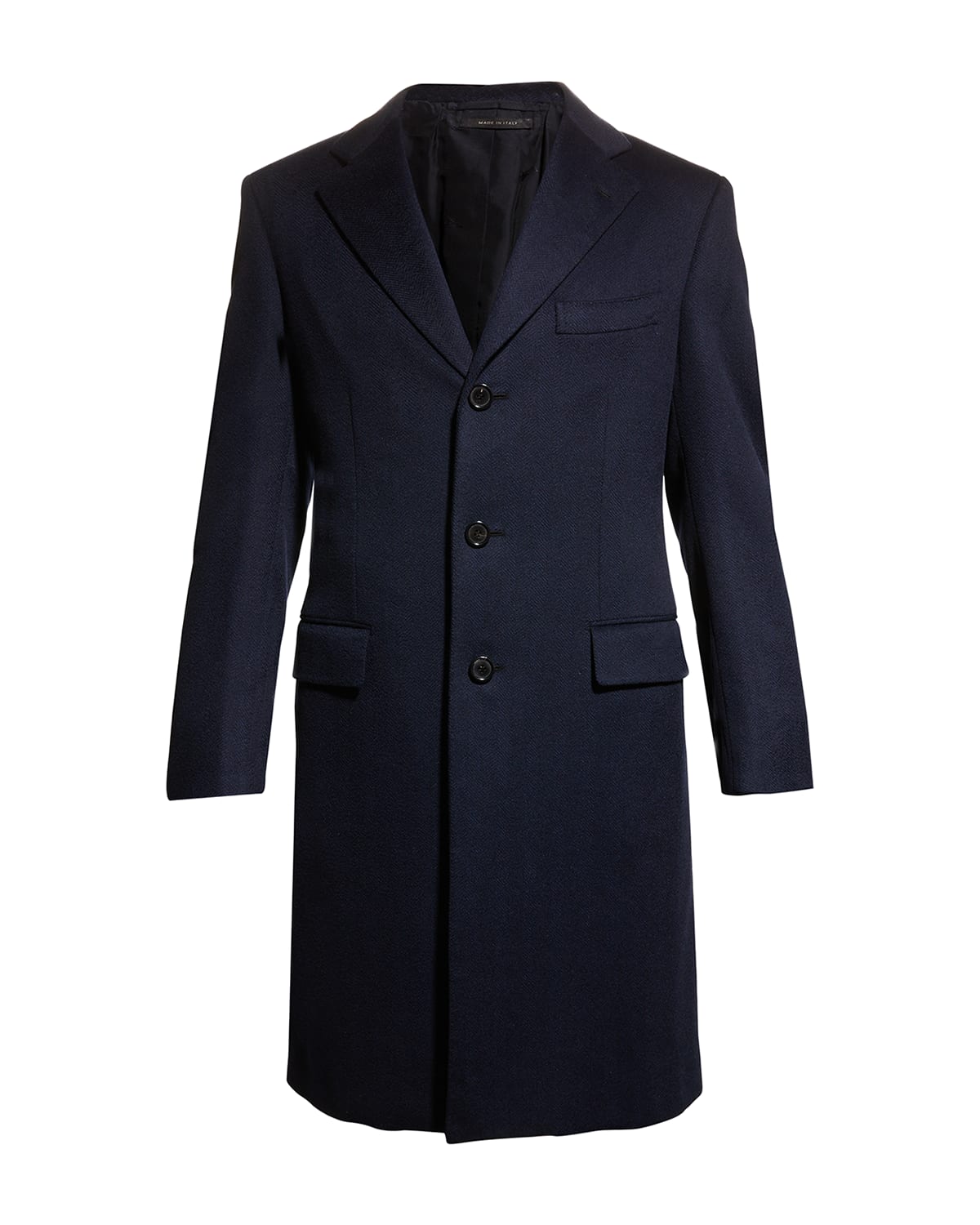 Norwegian Wool Men's Euro Topcoat w/ Detachable Bib | Neiman Marcus