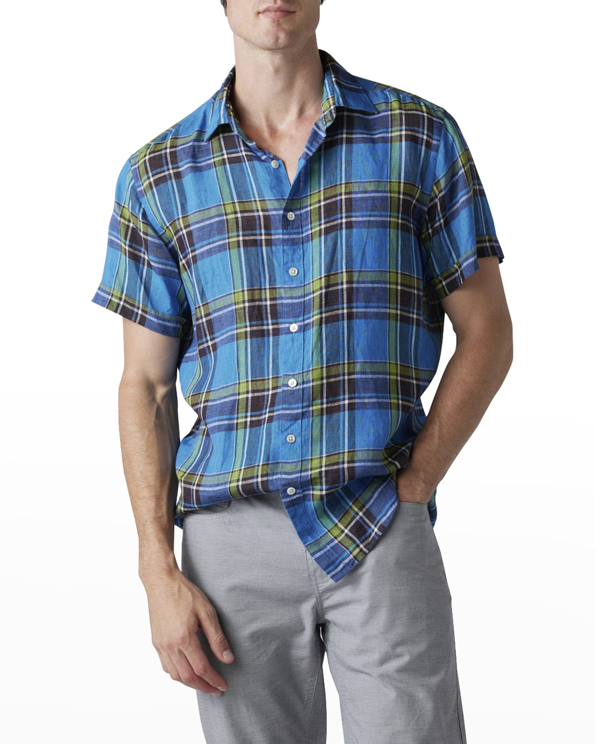 Rodd & Gunn Men's Parklane Cotton-Linen Sport Shirt | Neiman Marcus