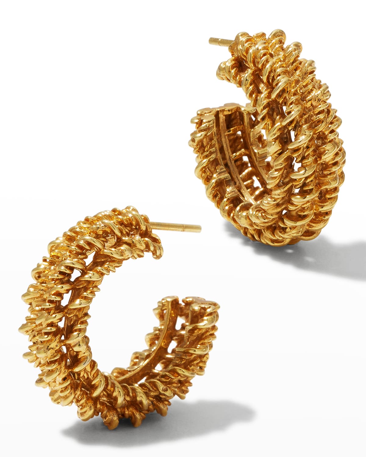 Joanna Laura Constantine 18k Gold Plated Twisted Wire Hoop Earrings ...