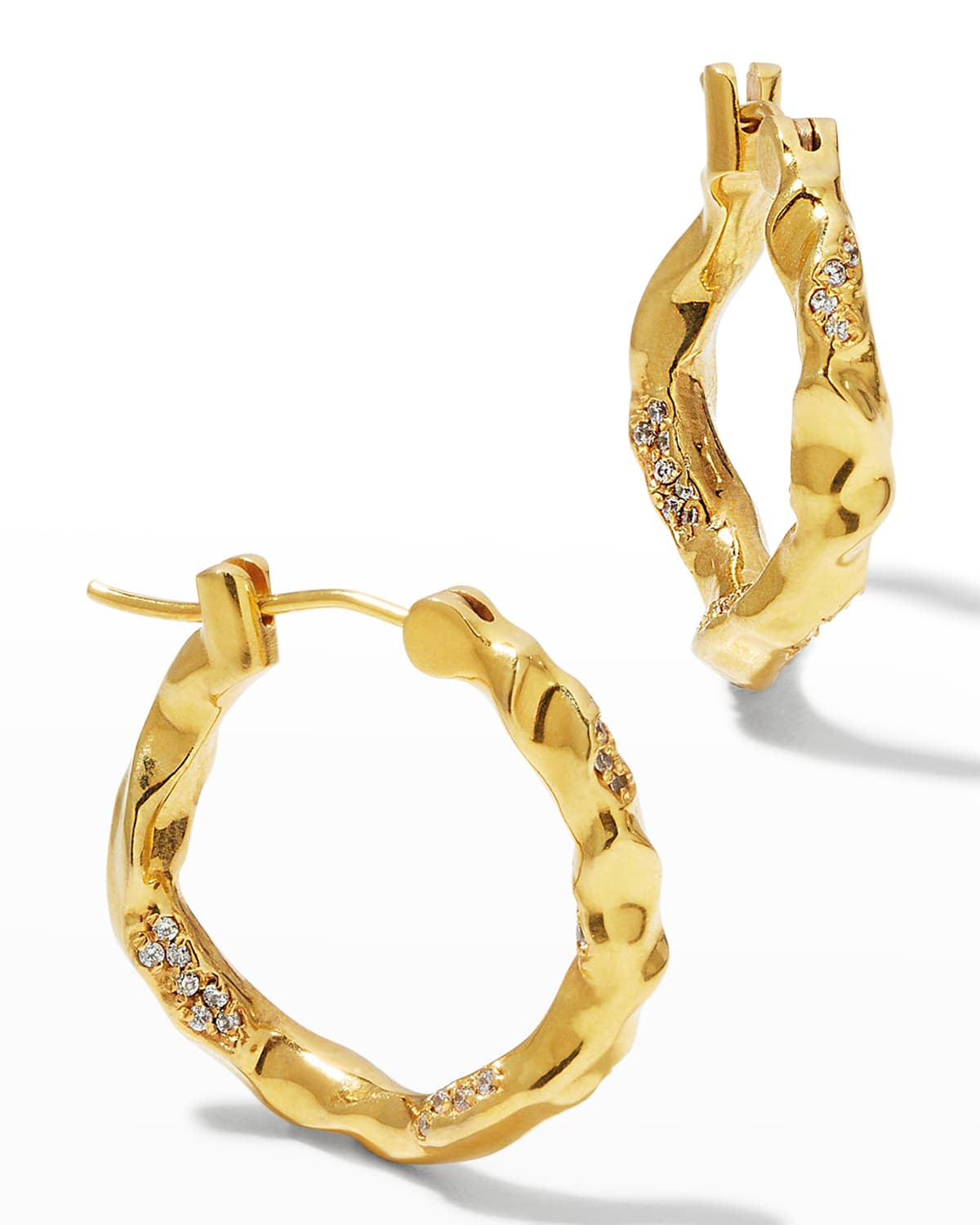Joanna Laura Constantine Enamel and Stone Wave Hoop Earrings | Neiman ...