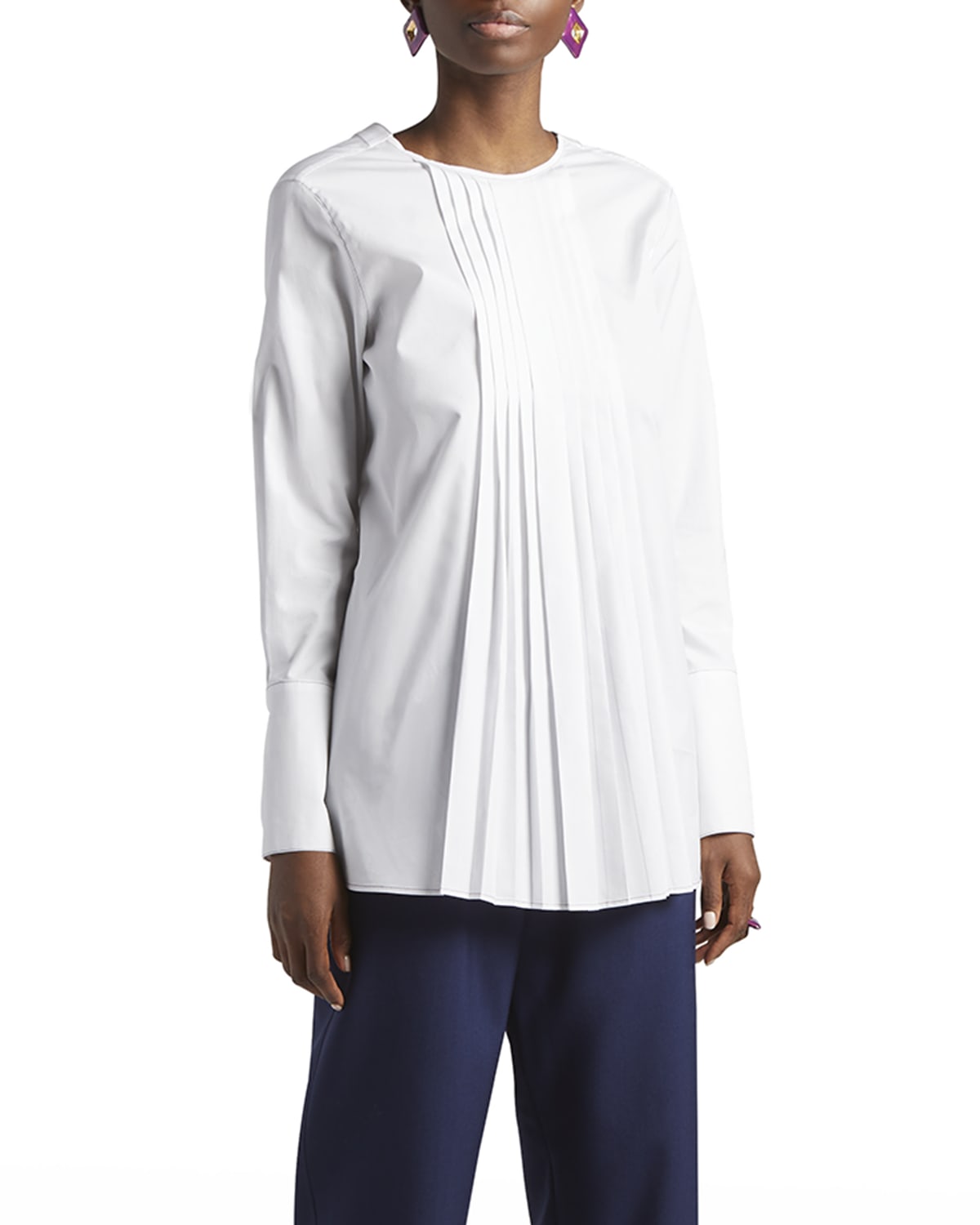 Co Cotton Bib Front Top | Neiman Marcus