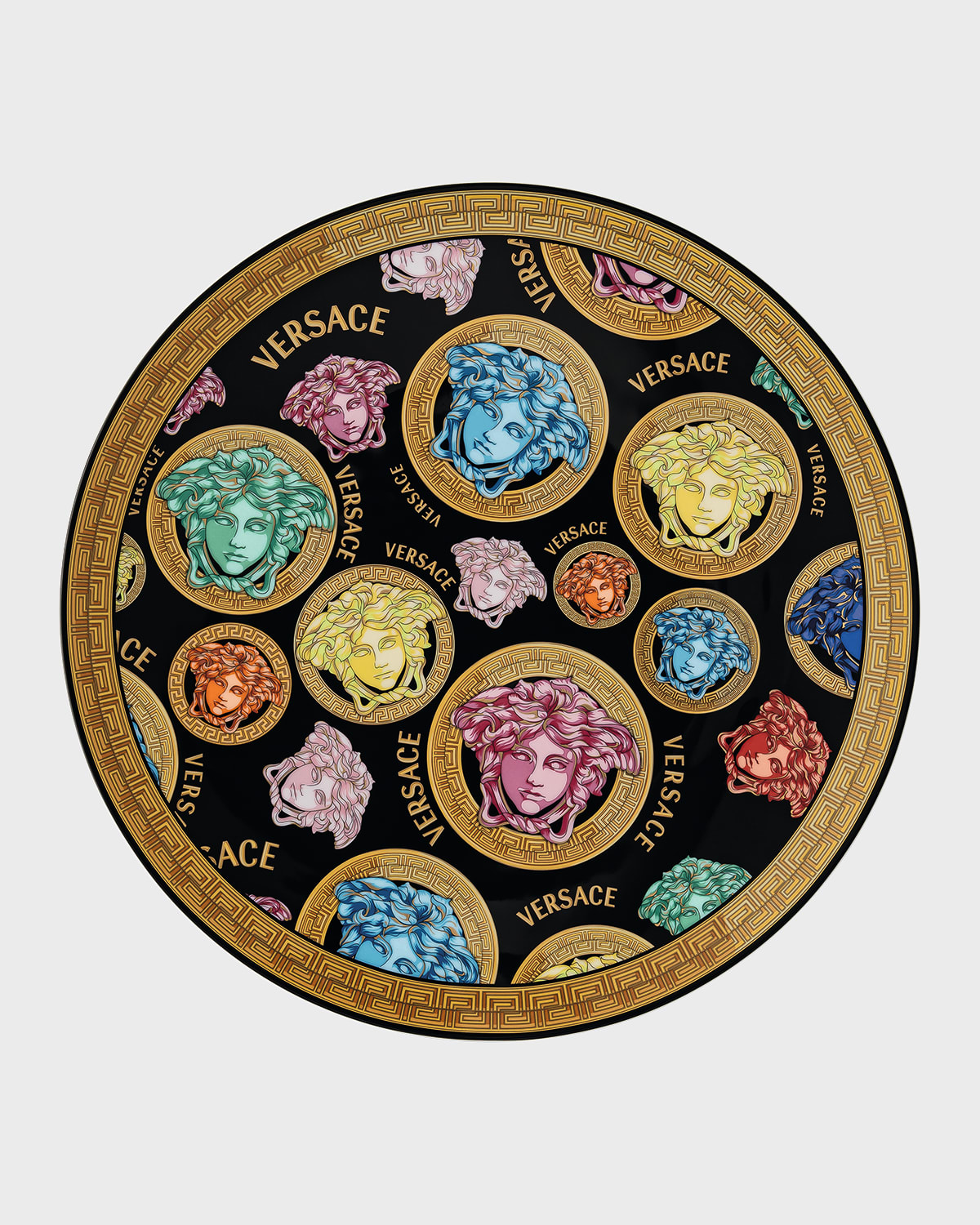 Versace Medusa Amplified Blue Coin Service Plate | Neiman Marcus