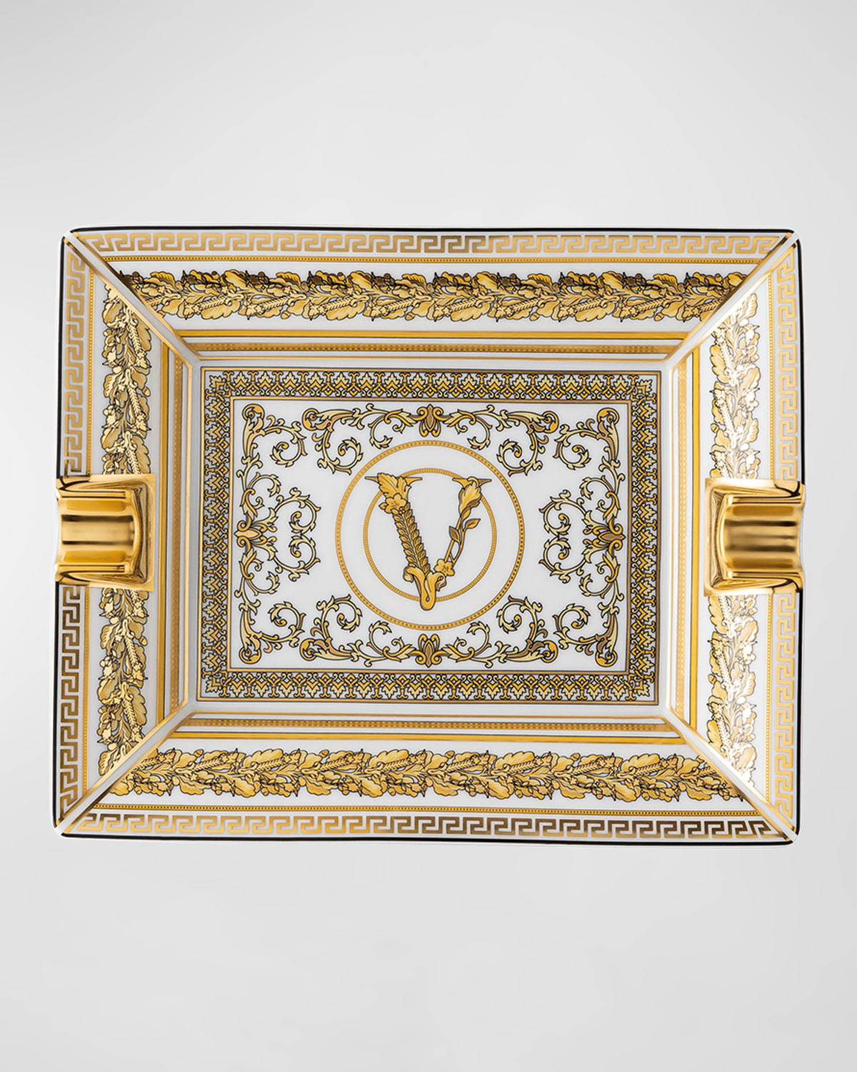 Versace Virtus Gala White Tea Cup and Saucer | Neiman Marcus