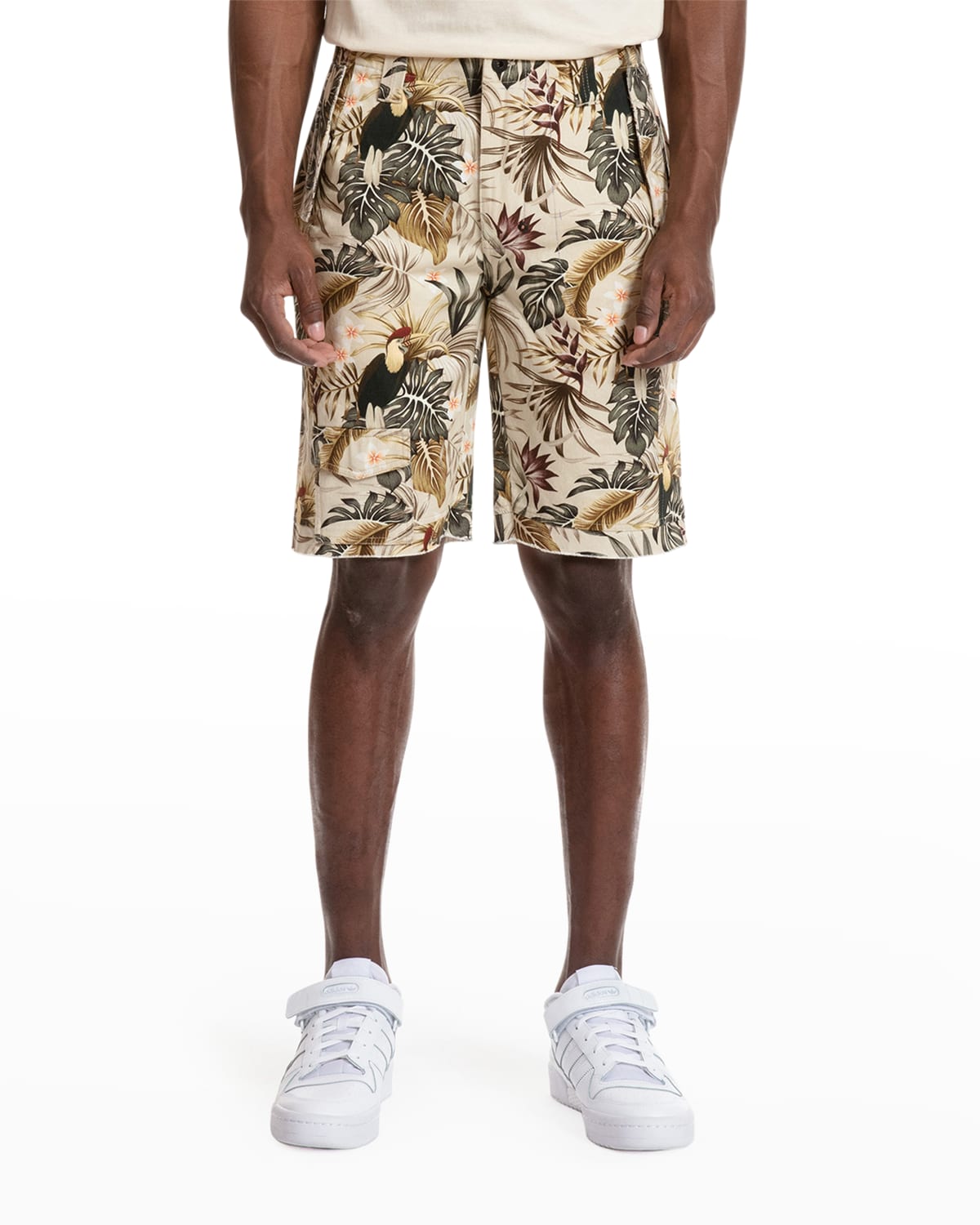 PRPS Men's Leopard-Print Sweat Shorts | Neiman Marcus