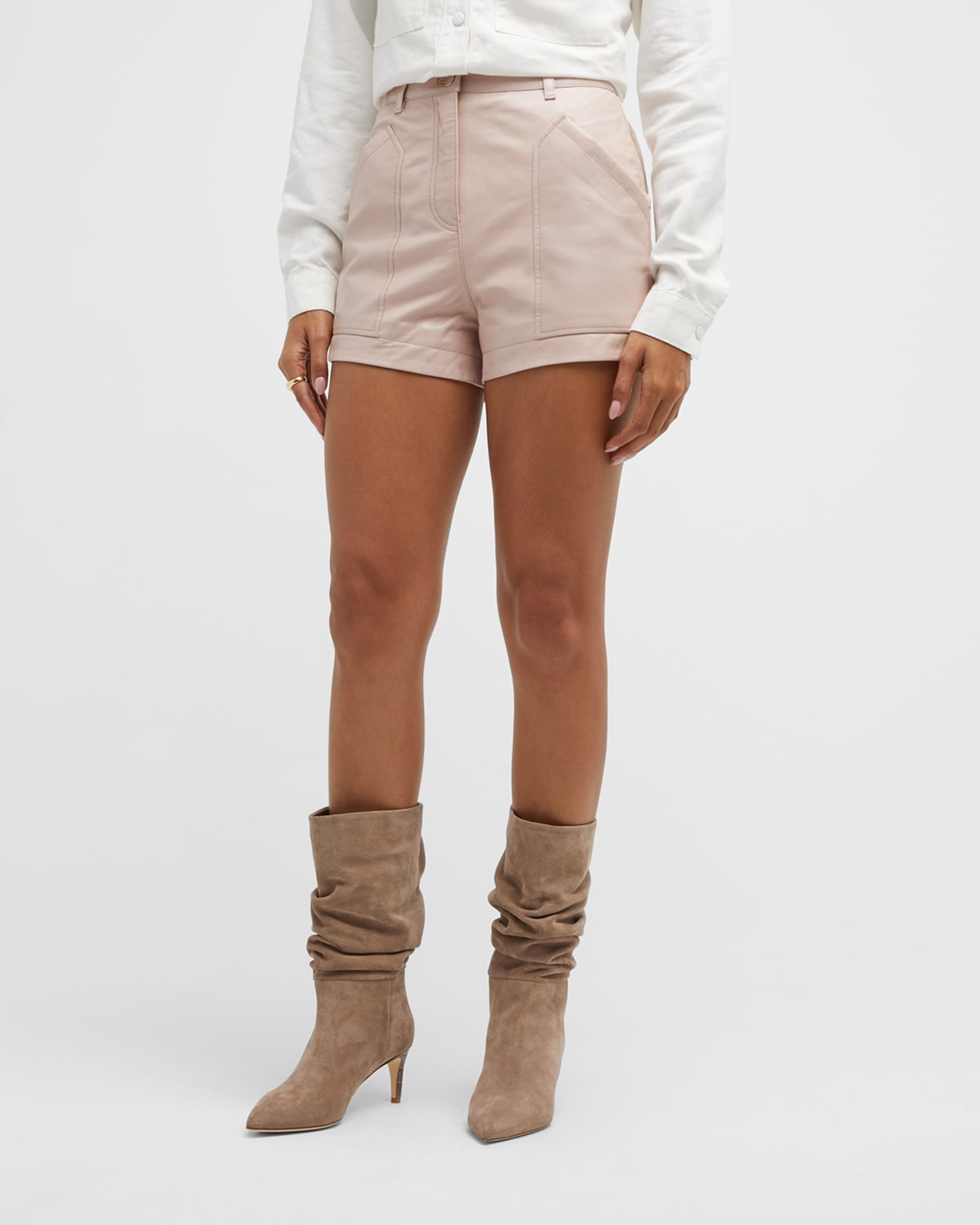 Iro Esta Textured Shorts | Neiman Marcus