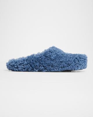Marni Men's Fussbett Sabot Shearling Mules | Neiman Marcus